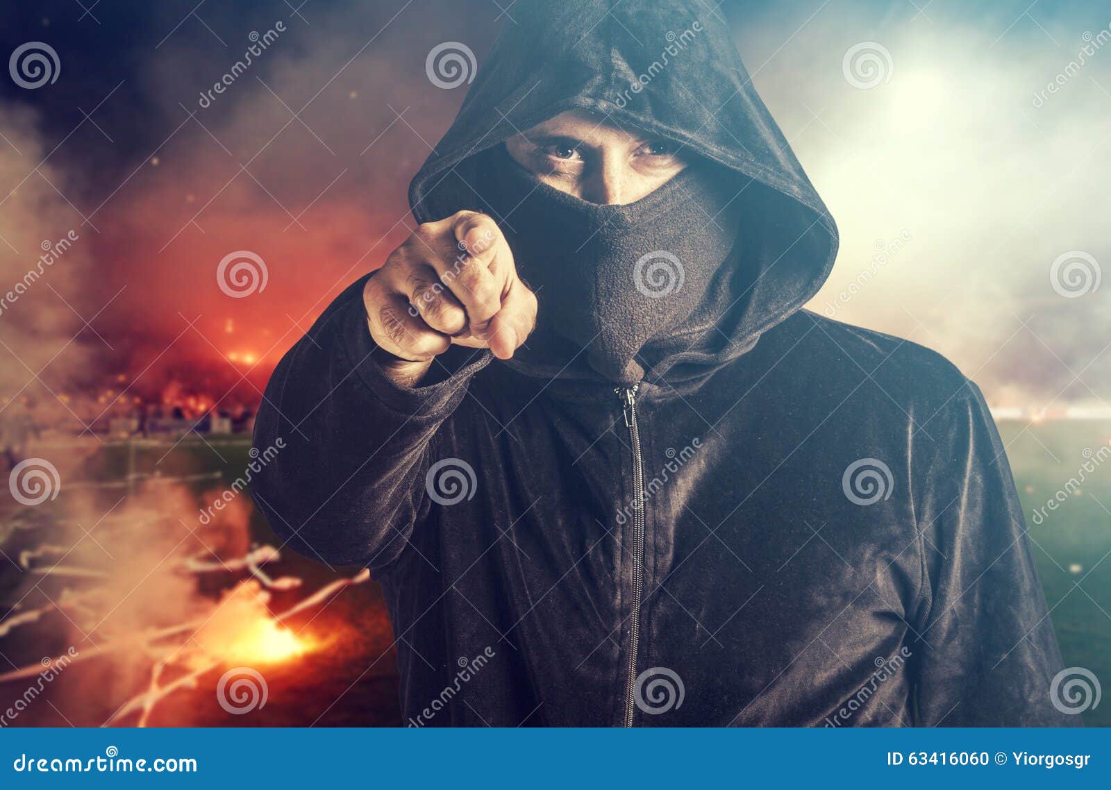 Angry hooligan stock photo. Image of anarchy, fearless - 63416060