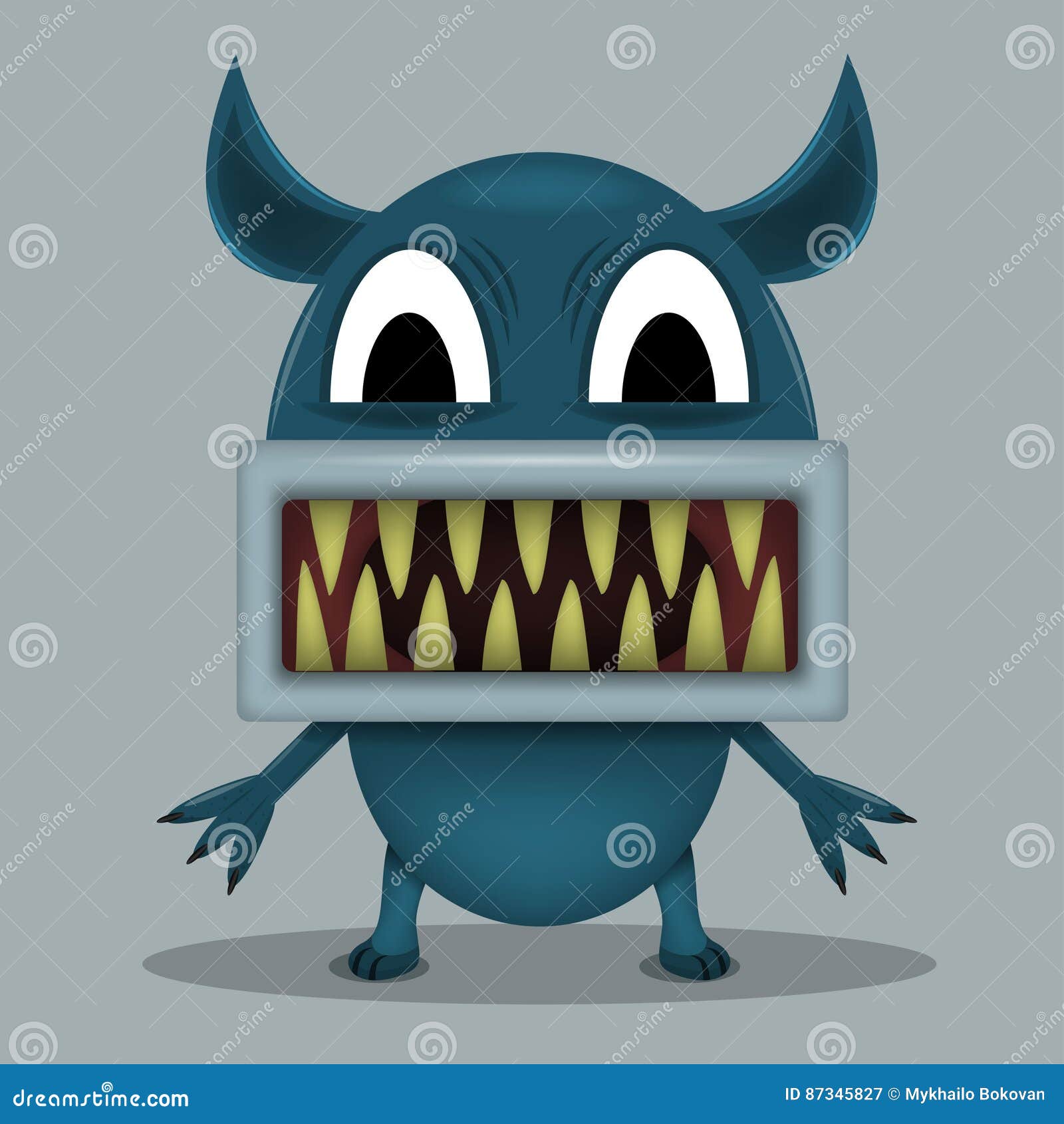 Angry Horror Monster Vector Illustration | CartoonDealer.com #86569658