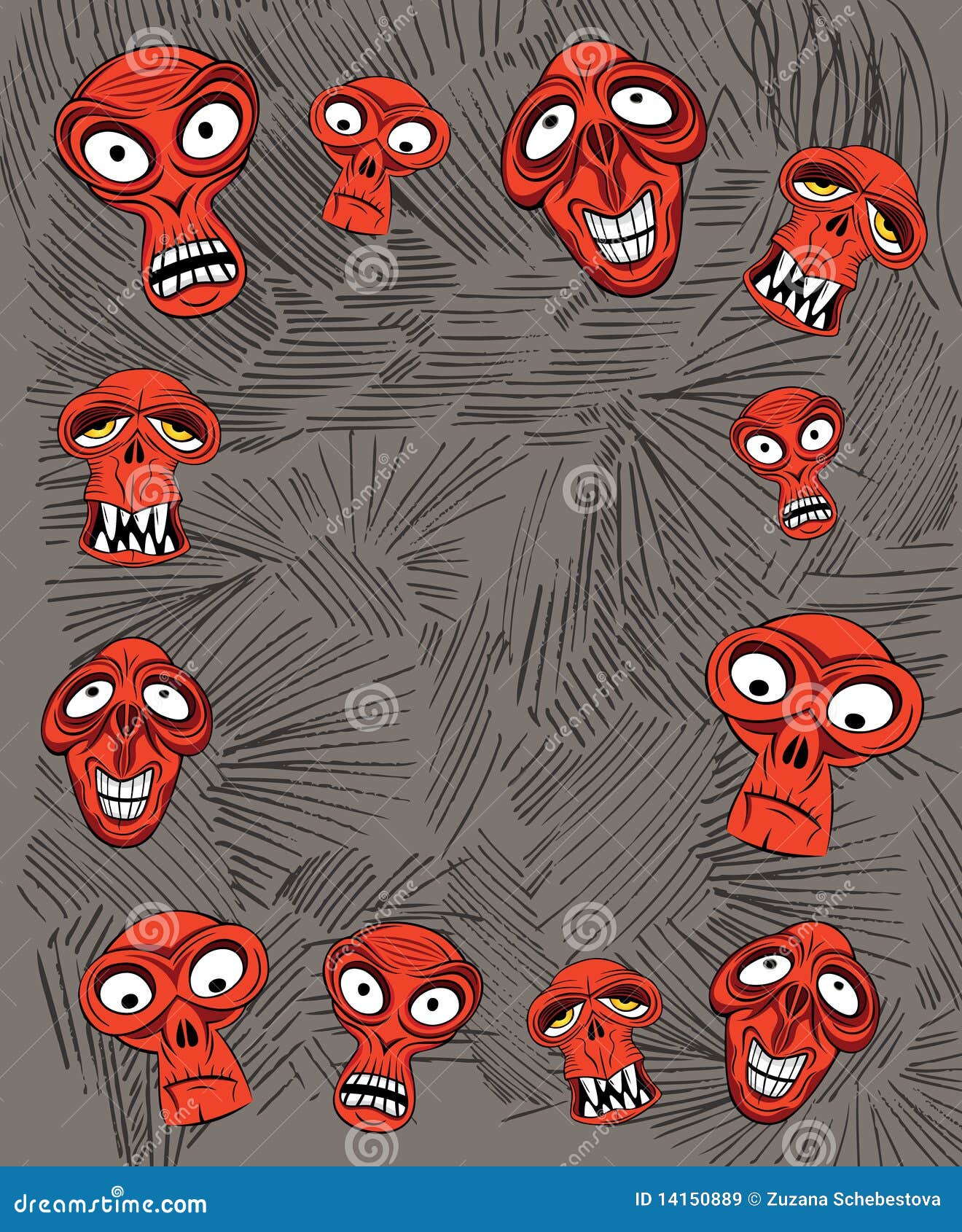Angry Horror Skulls Background Stock Illustrations – 121 Angry Horror ...