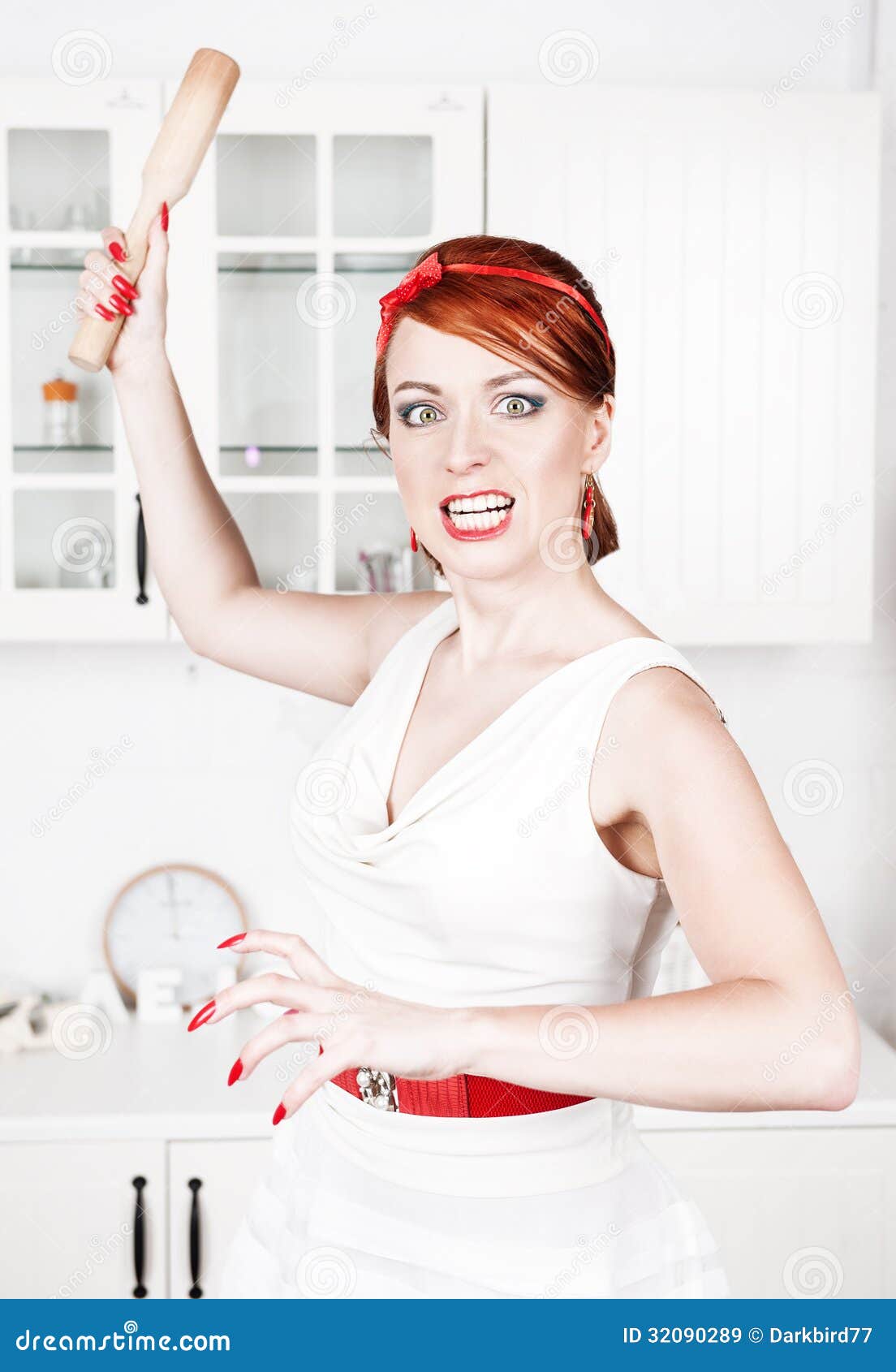 Angry Woman With Rolling Pin