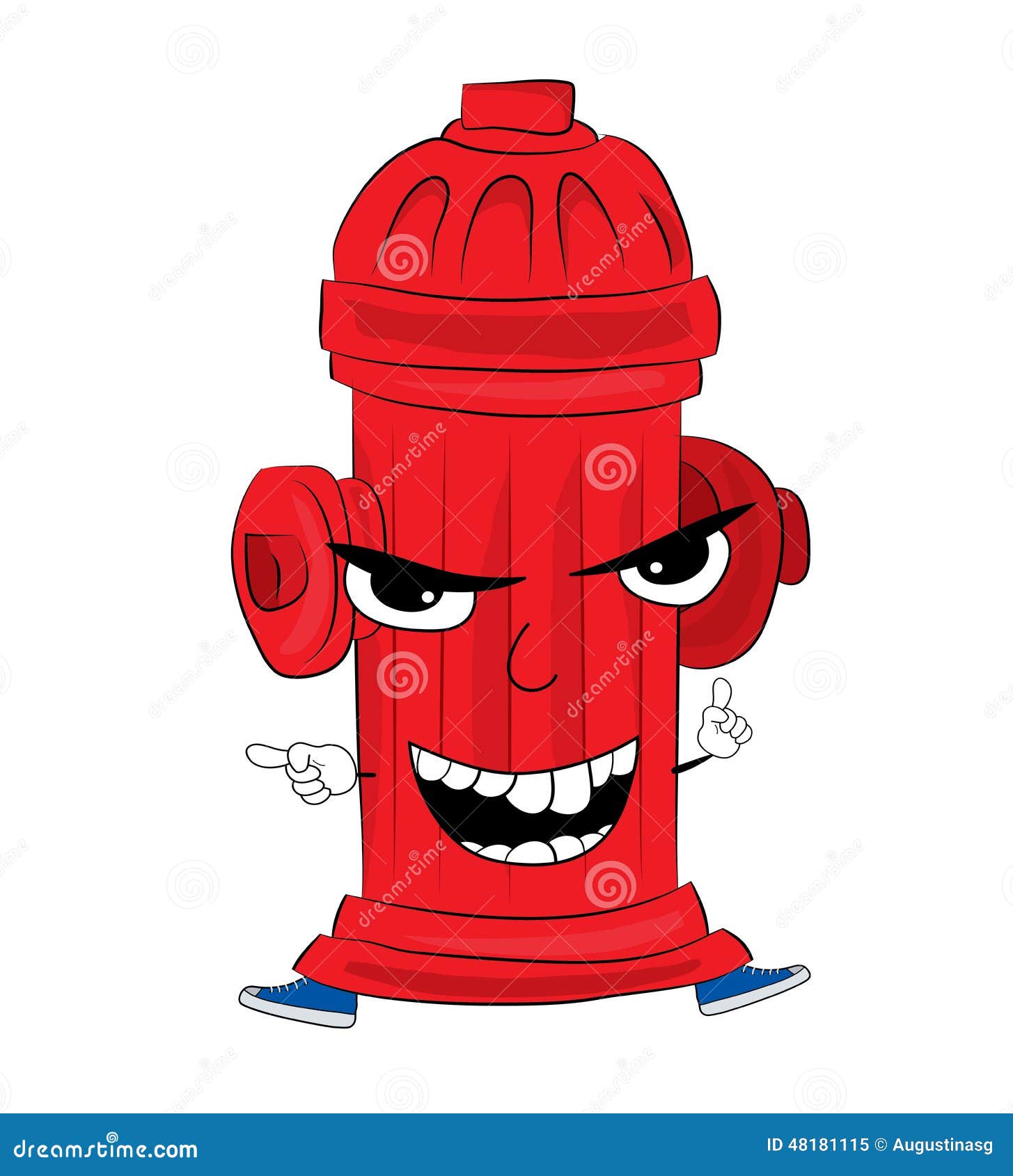Angry Hydrant Cartoon | CartoonDealer.com #48181115