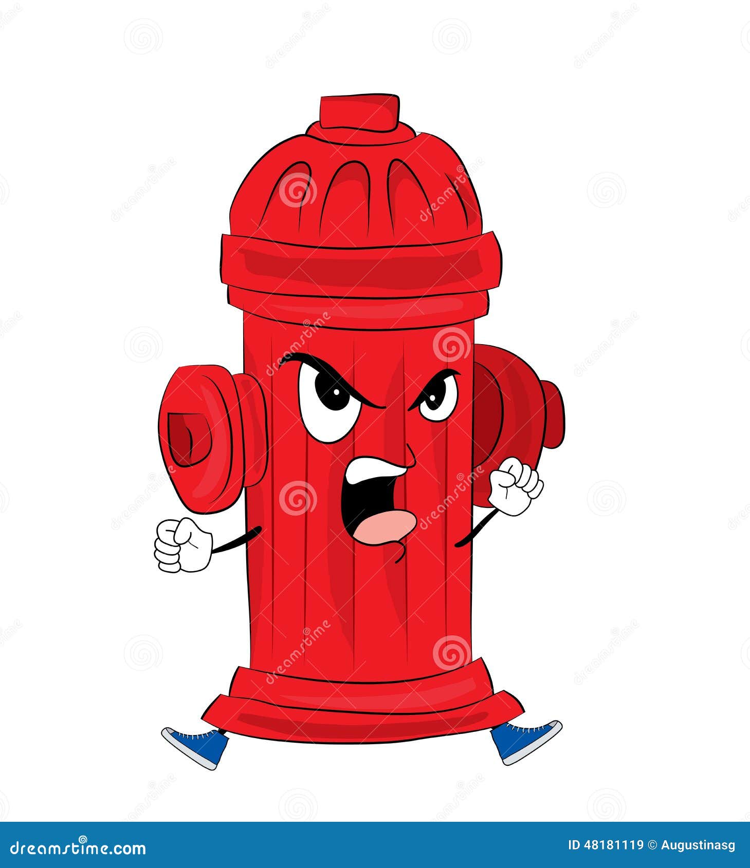 Angry Hydrant Cartoon | CartoonDealer.com #48181115