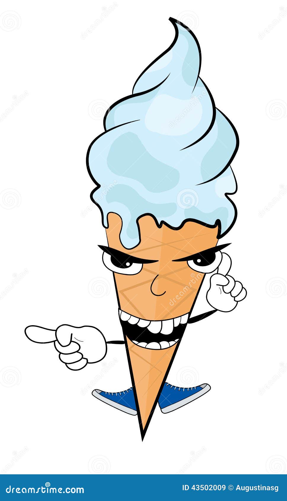 Angry Ice Cream Cartoon Royalty-Free Illustration | CartoonDealer.com ...