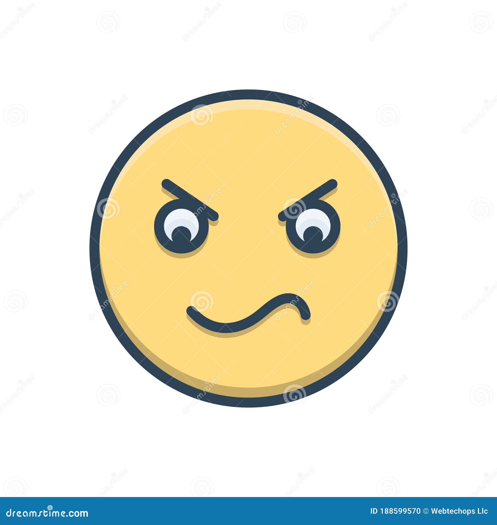 Color Illustration Icon for Angry, Irritable and Techy Stock ...