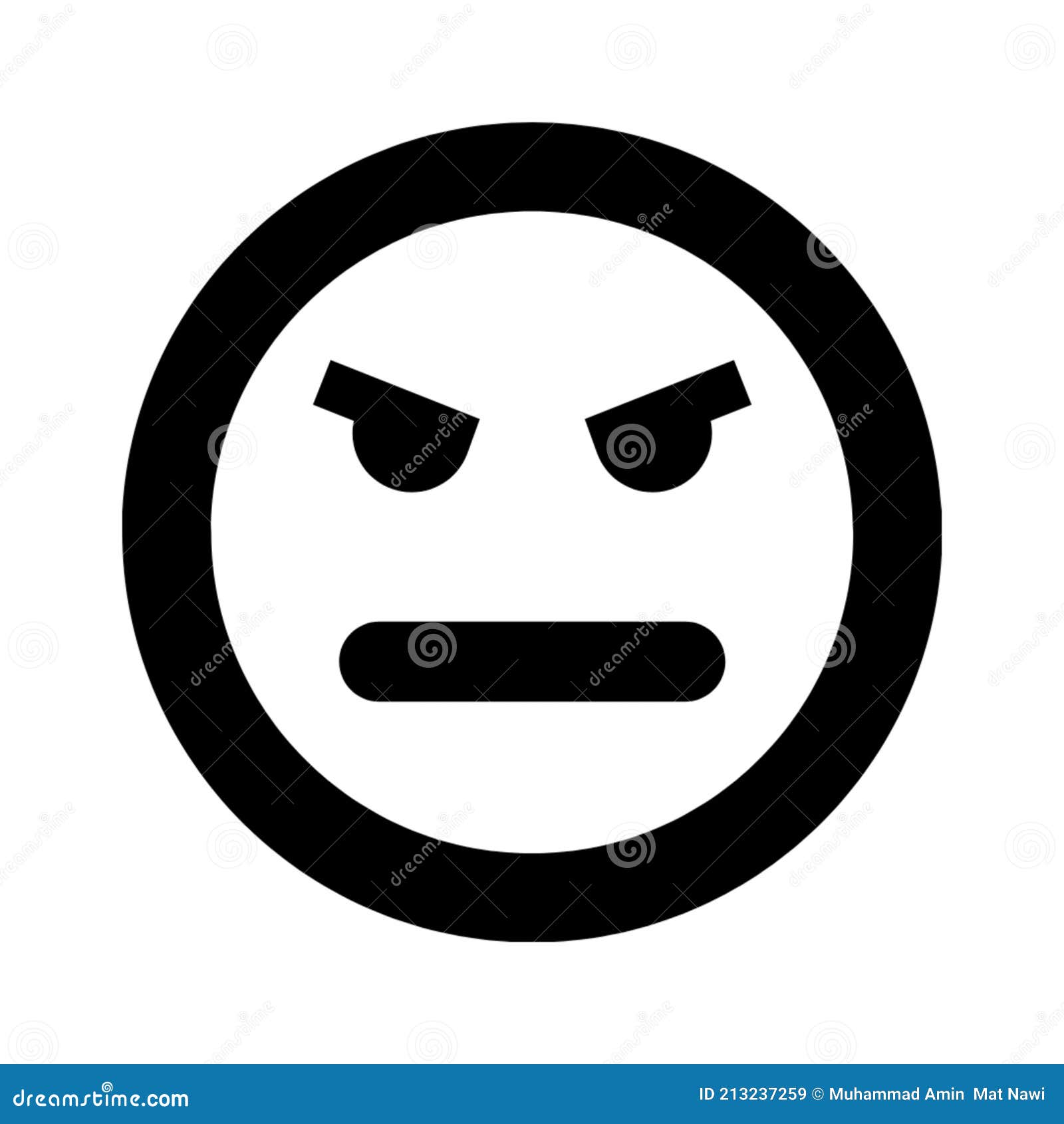 Angry Icon Isolated On Whitee Background Stock Photo | CartoonDealer ...
