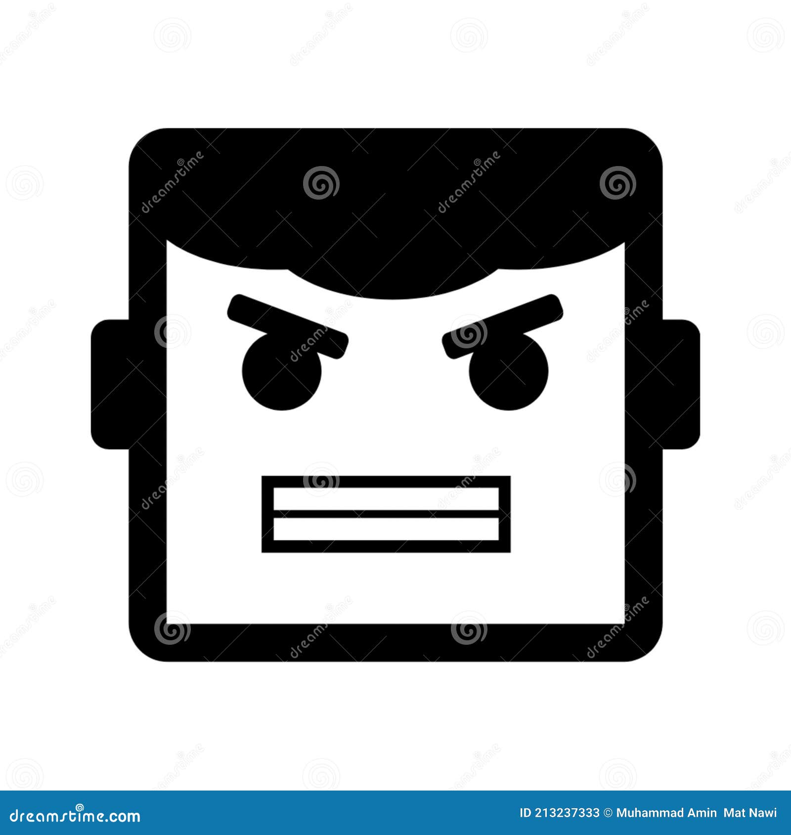 Angry Icon Isolated on Whitee Background Stock Illustration ...