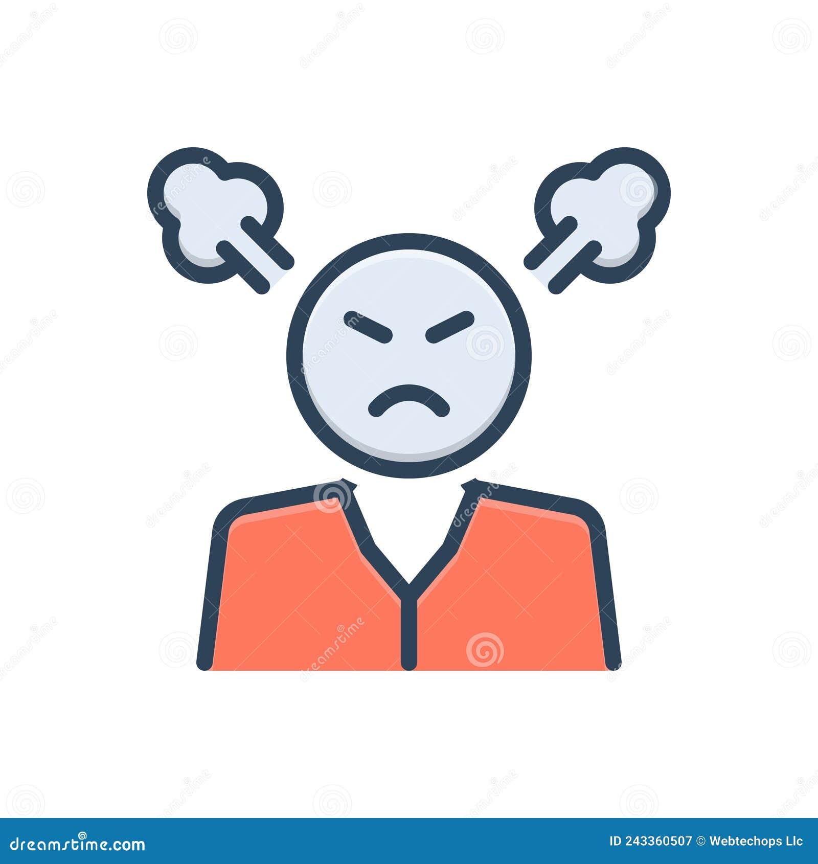 Color Illustration Icon for Angry, Smoke and Ireful Stock Vector ...