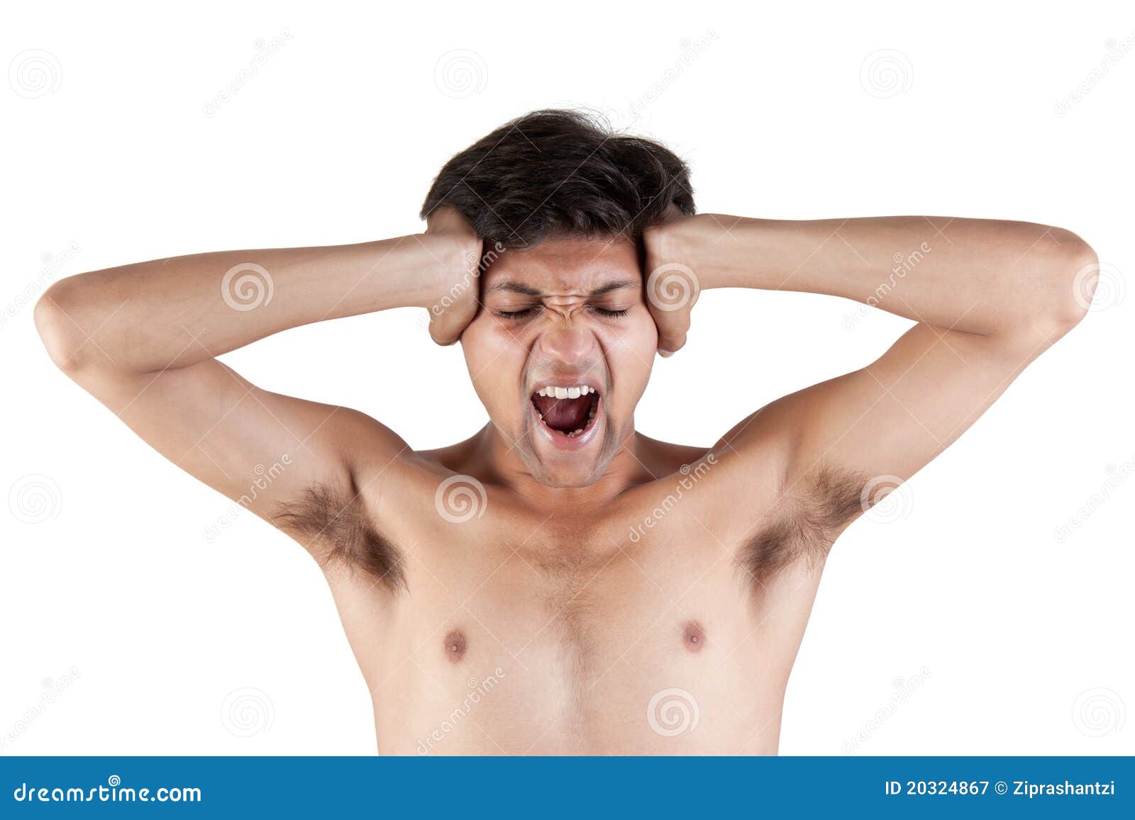 Angry Indian man screaming stock image. Image of human - 20324867