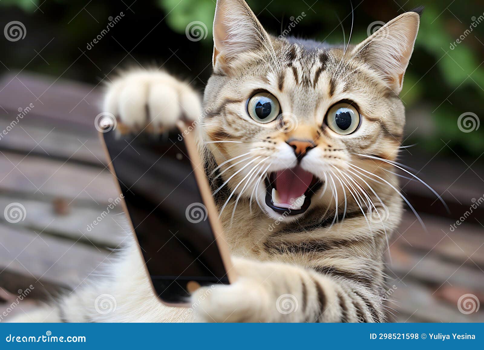 Indignant Funny Burger With Big Eyes And Opened Mouth. Cute Cartoon ...