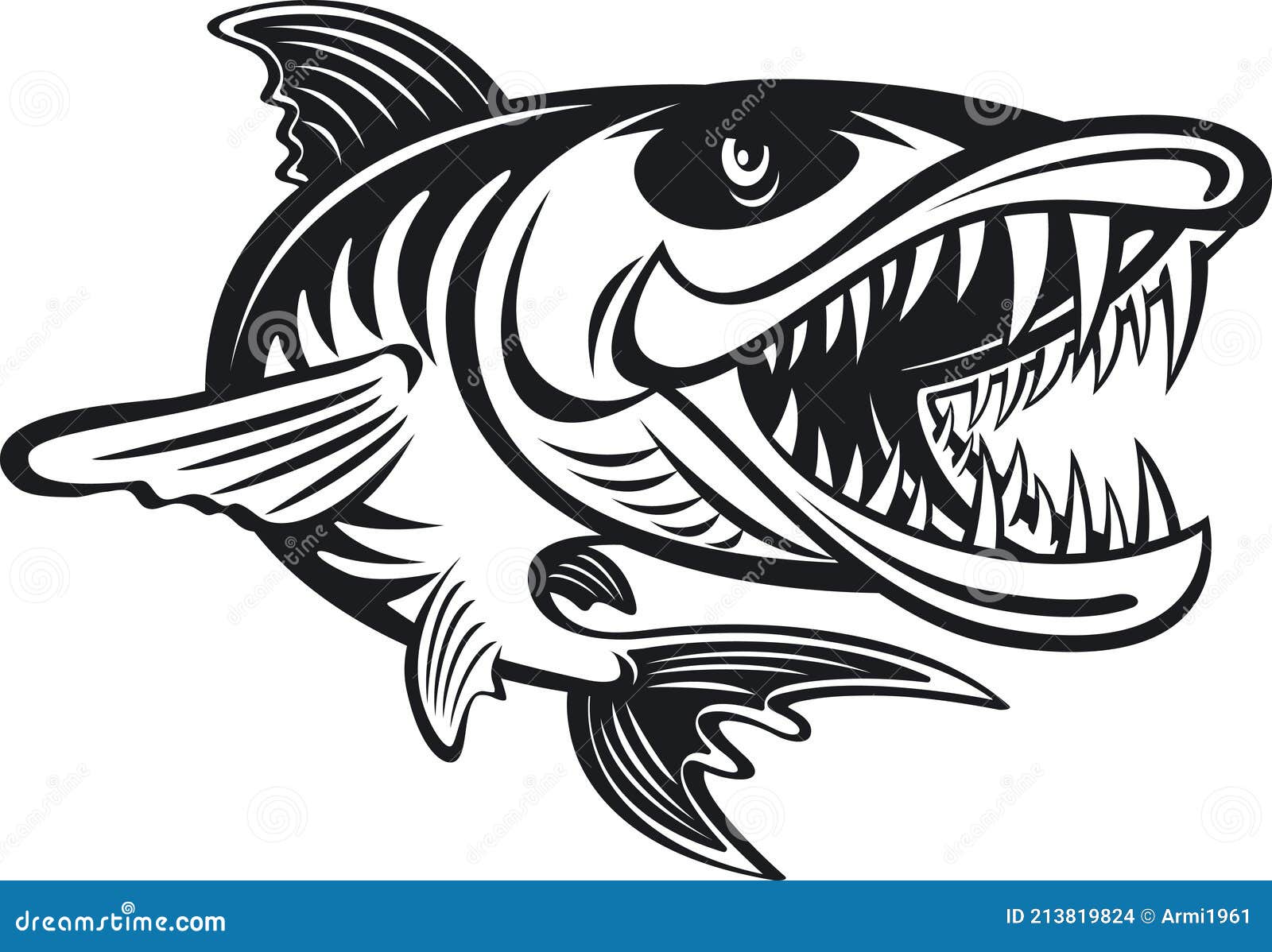 Cartoon Barracuda Vector Illustration | CartoonDealer.com #75493718