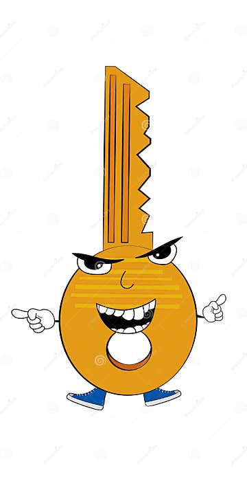 Angry key cartoon stock illustration. Illustration of angry - 48732708