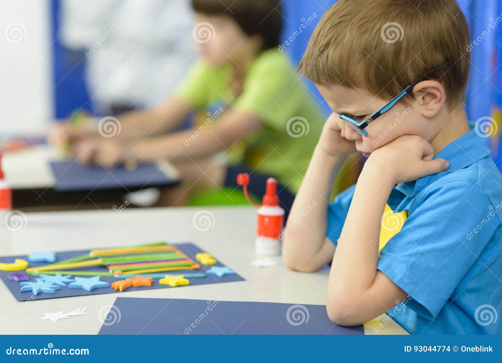 Angry Kid at Kindergarten stock photo. Image of labor - 93044774