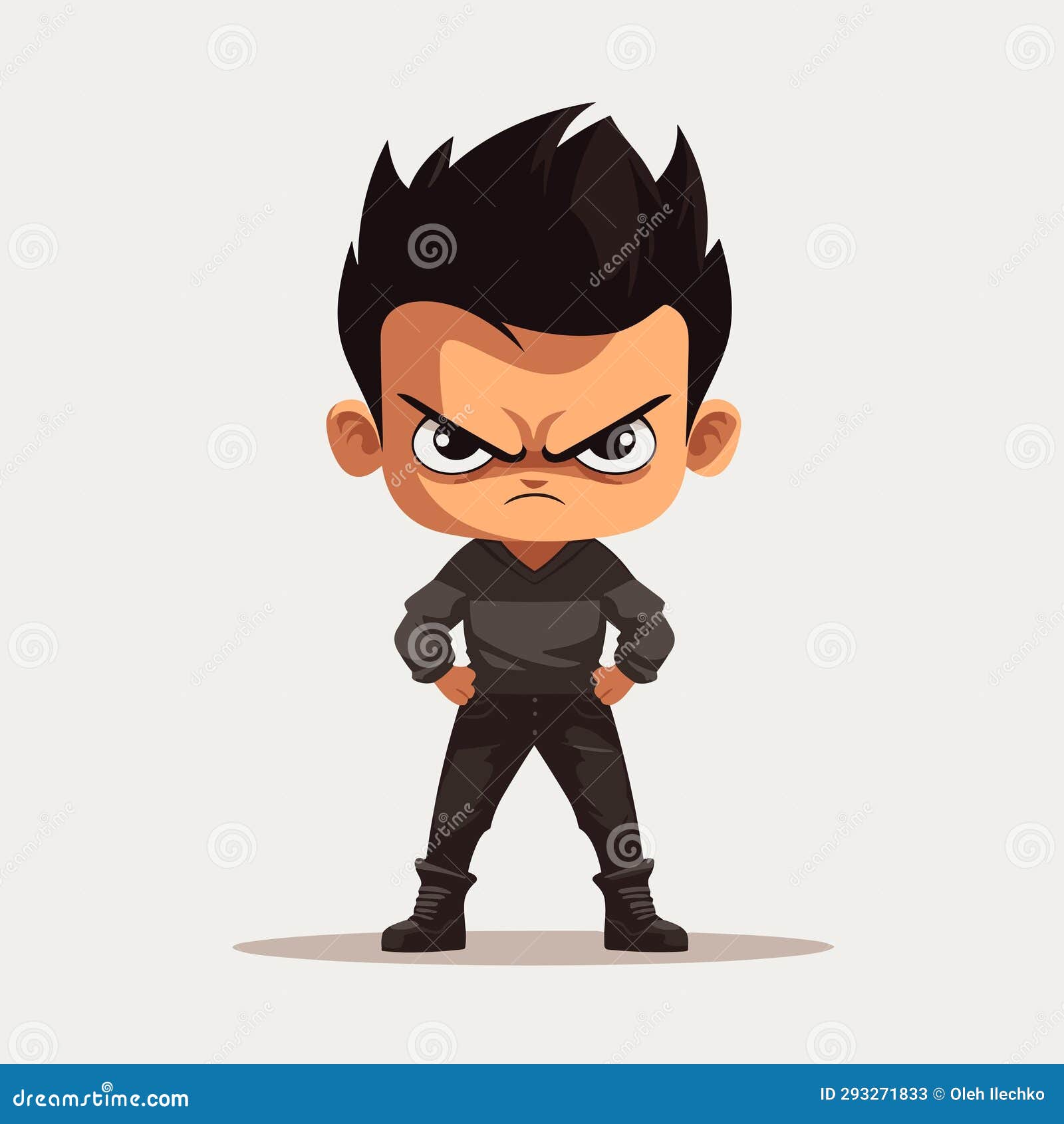 Angry Kid Vector Flat Minimalistic Isolated Illustration Stock Vector ...