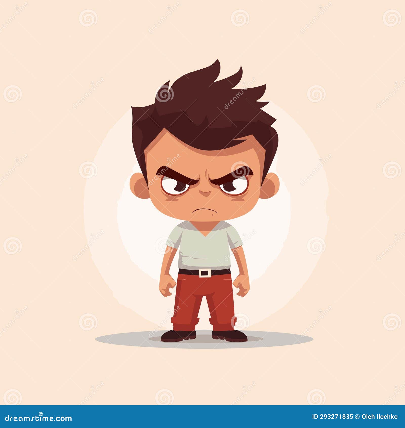 Angry Kid Vector Flat Minimalistic Isolated Illustration Stock Vector ...