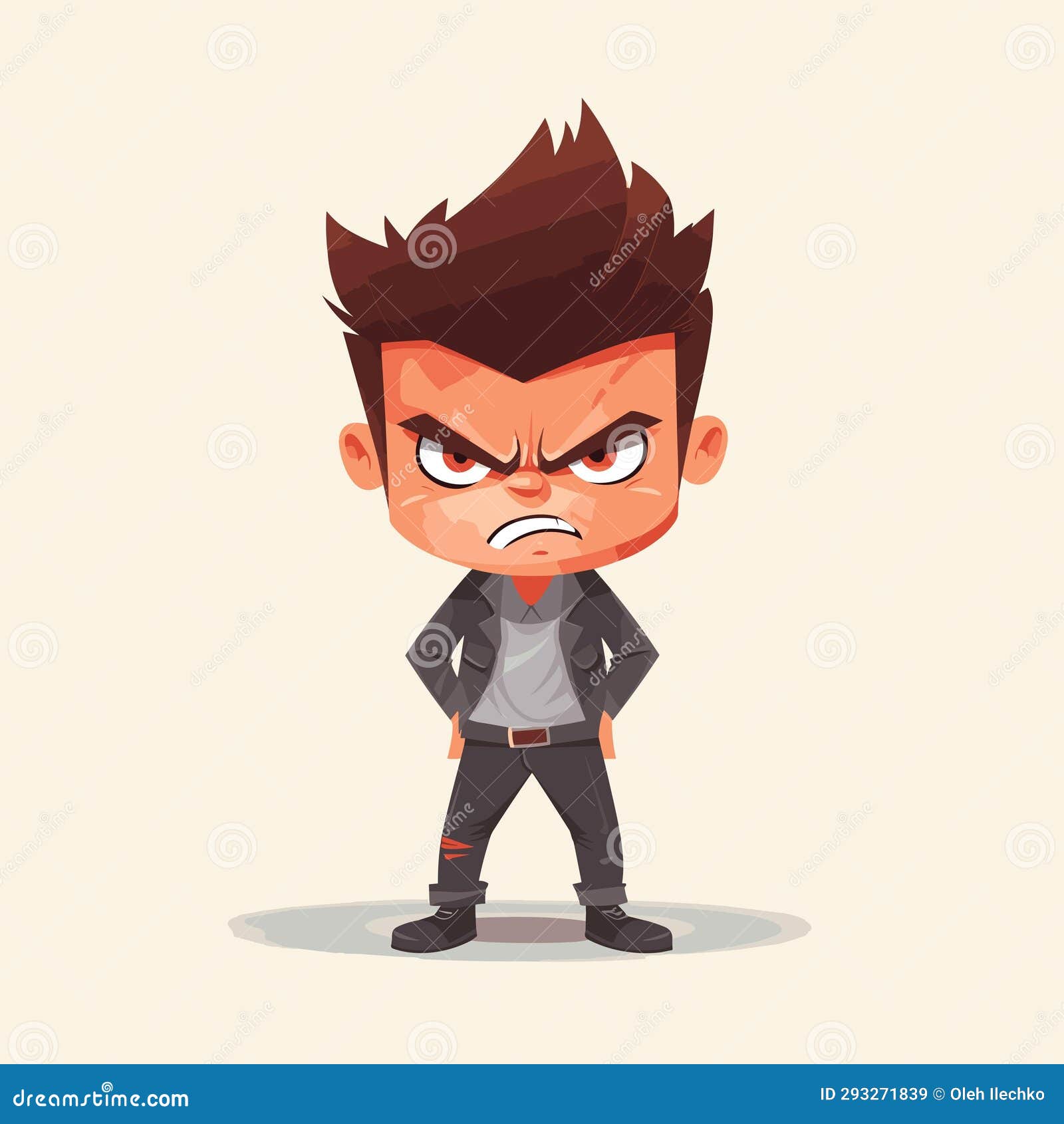Angry Kid Vector Flat Minimalistic Isolated Illustration Stock Vector ...