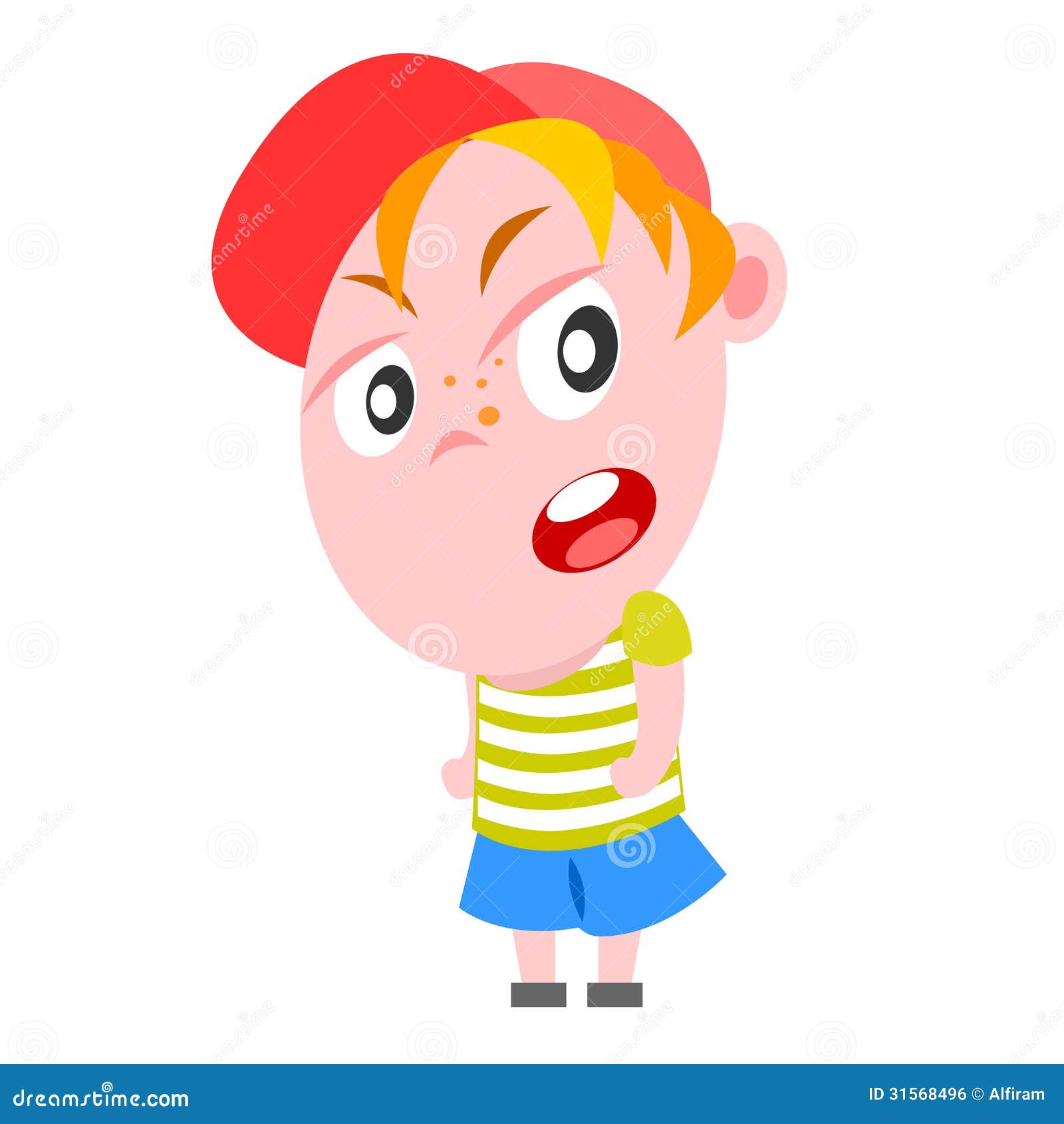 Angry kid stock vector. Illustration of isolated, cute - 31568496