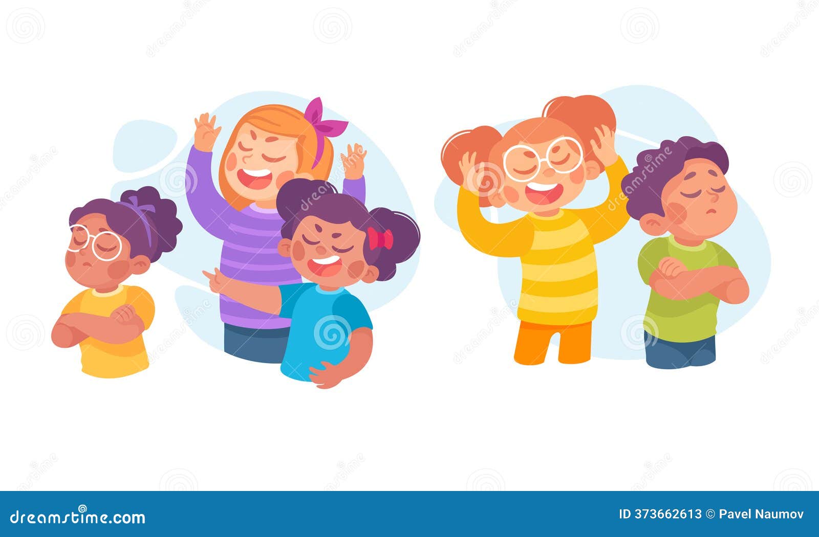 Offensive Kids Bullying And Abusing The Weak Agemate Teasing And ...