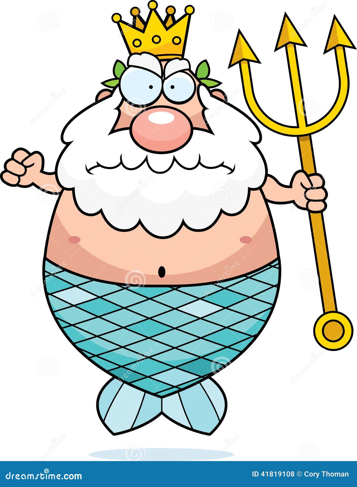 Angry King Neptune stock vector. Illustration of overweight - 41819108