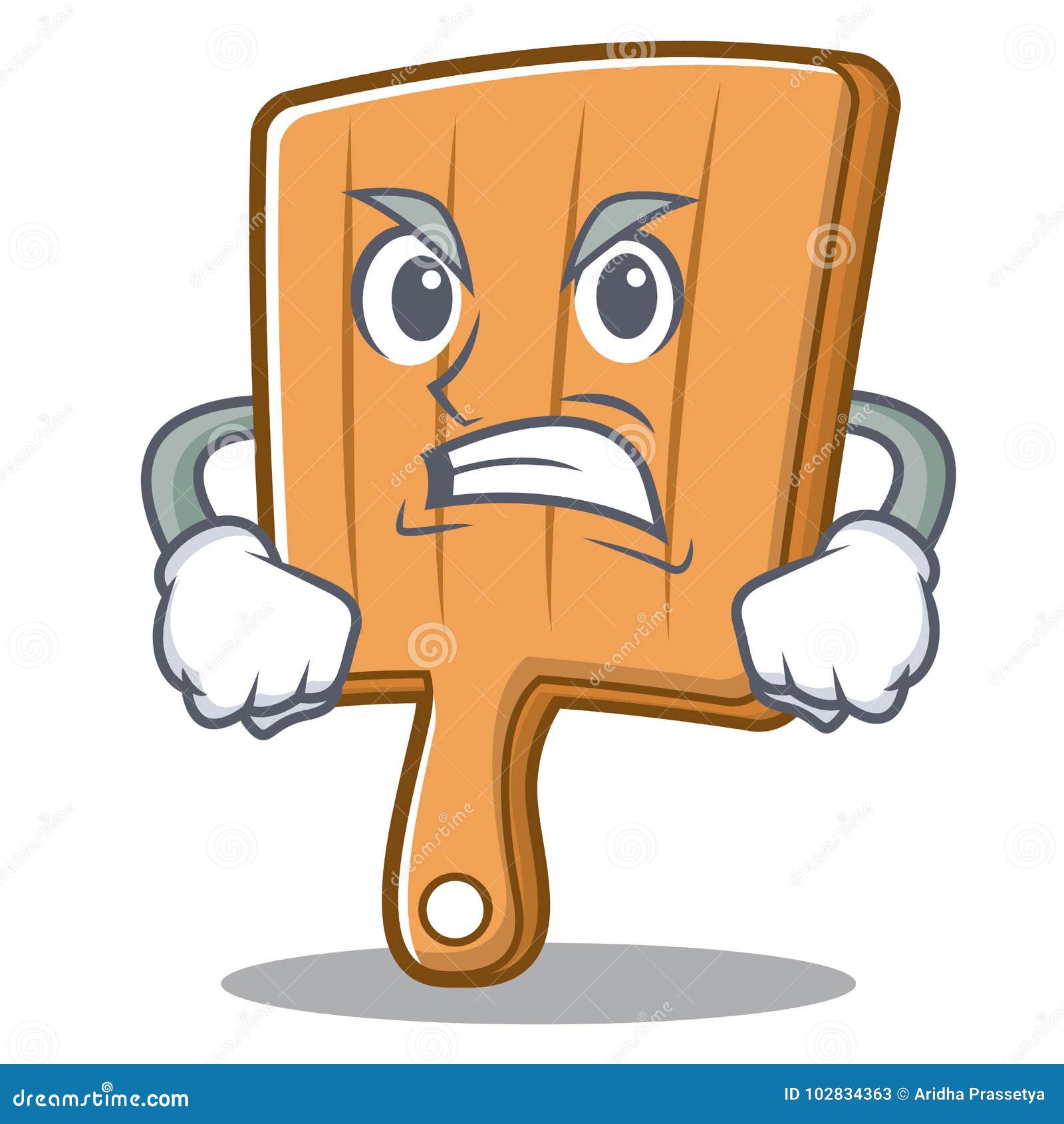 Angry Kitchen Board Character Cartoon Stock Vector - Illustration of ...