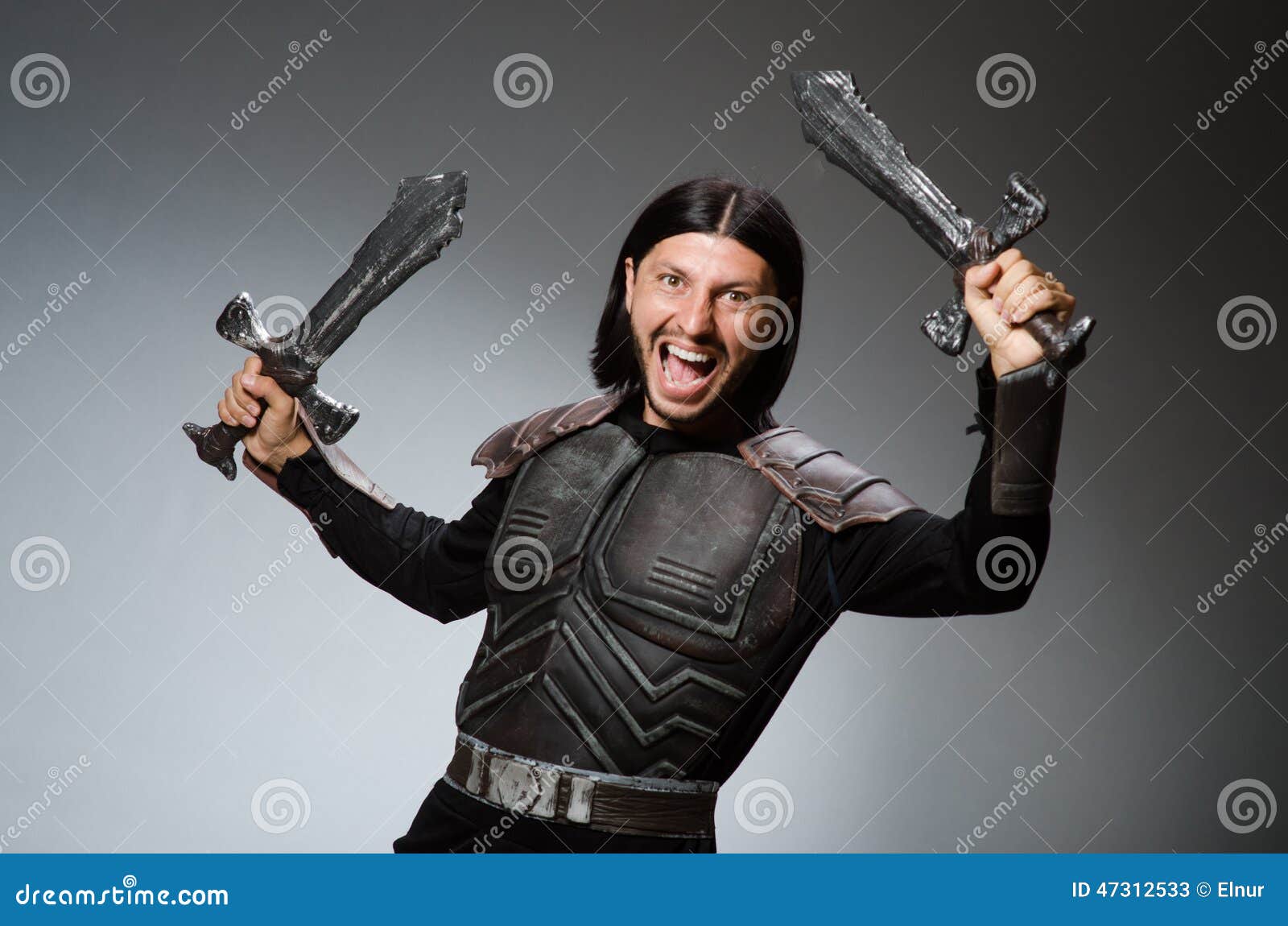 Angry Knight with Sword Against Stock Image - Image of dagger, ages ...