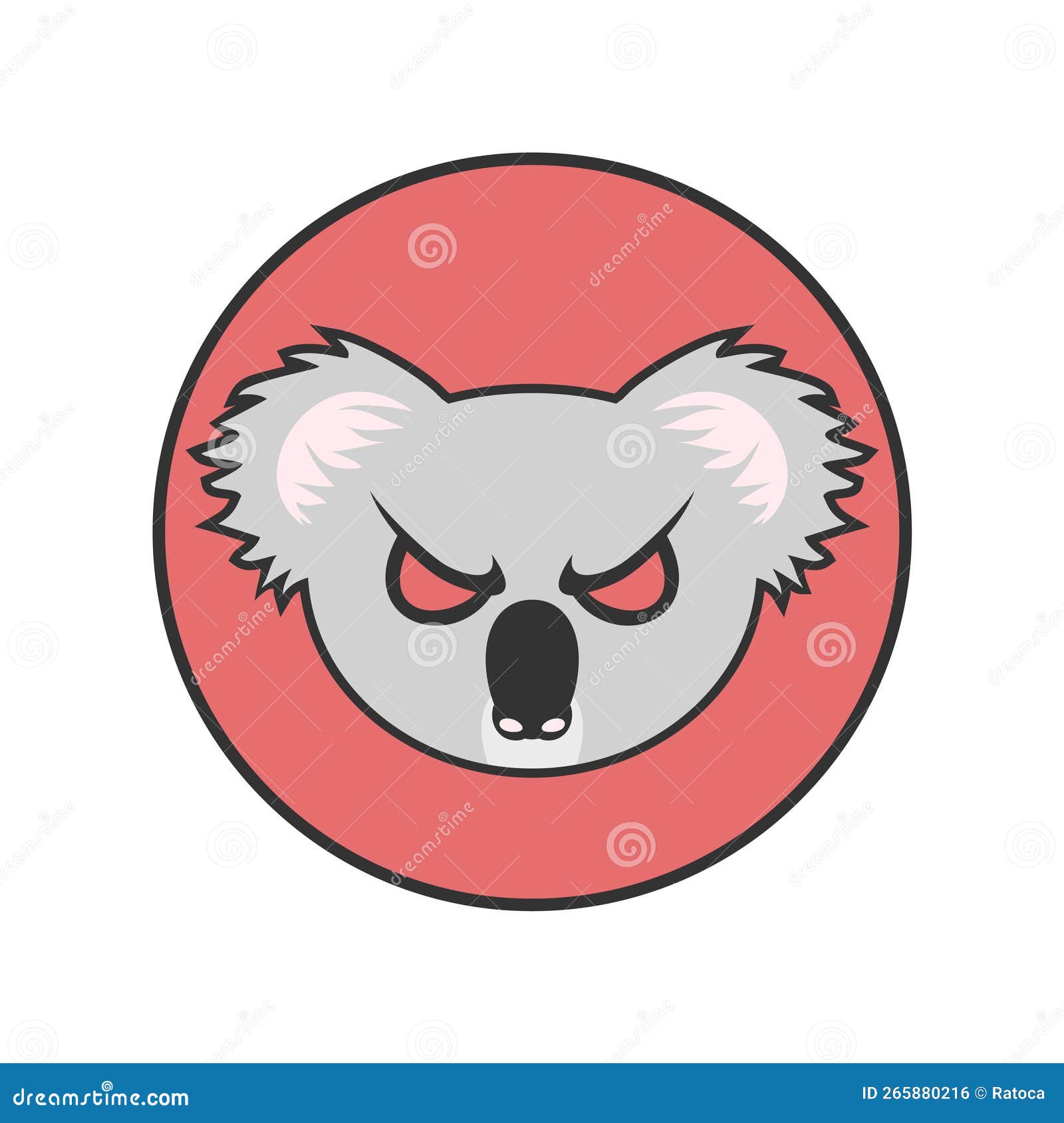 Koala Angry. Koala Bear Evil. Beast Aggressive. Vector Illustration ...