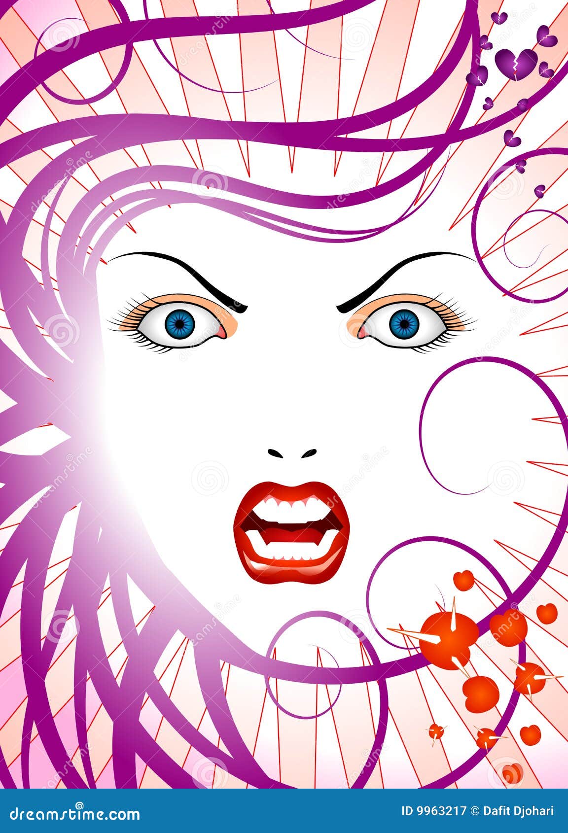 Angry lady stock vector. Illustration of swore, anger - 9963217