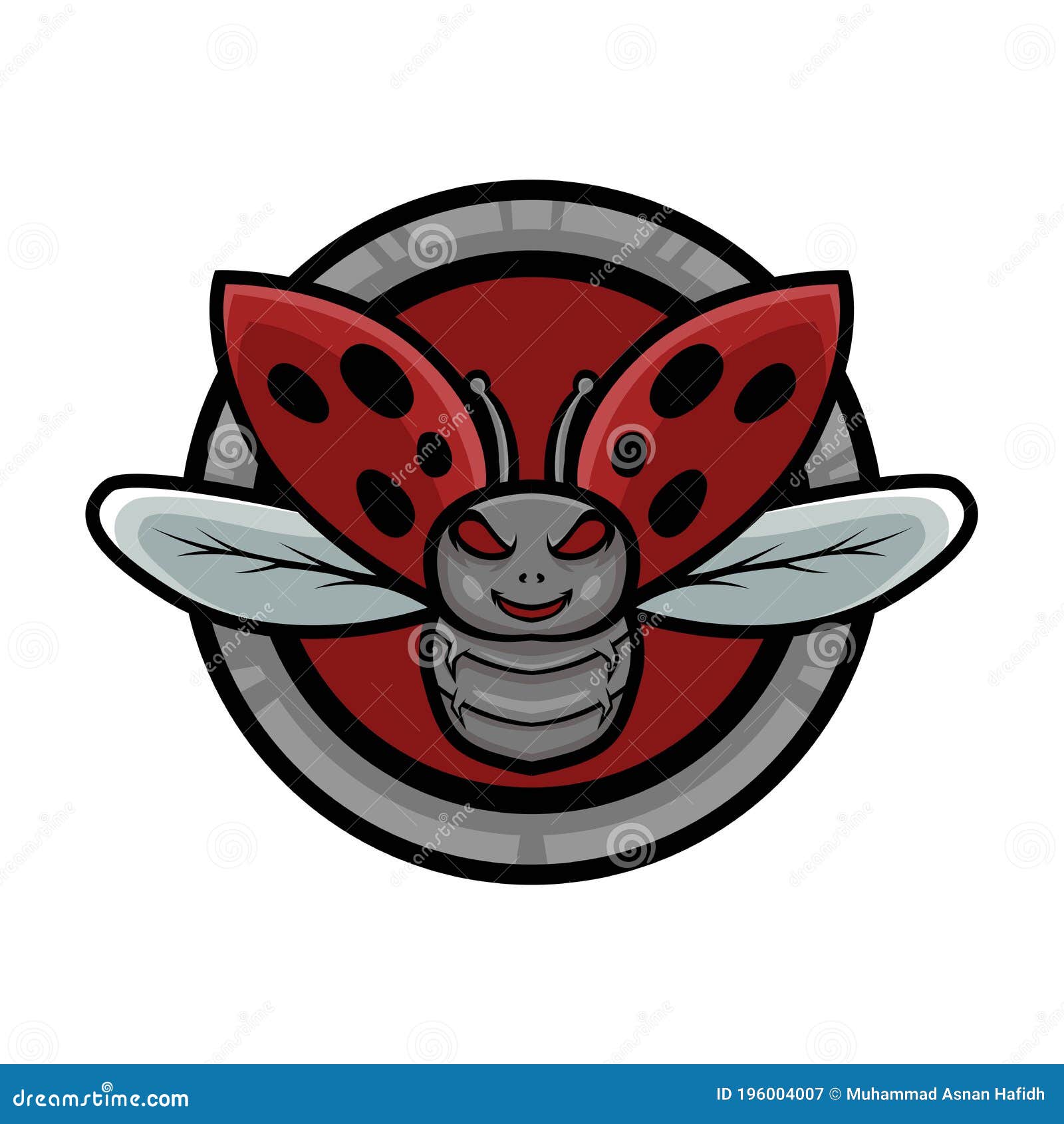 Angry Lady Bugs Mascot Logo Cartoon Vector | CartoonDealer.com #196004007