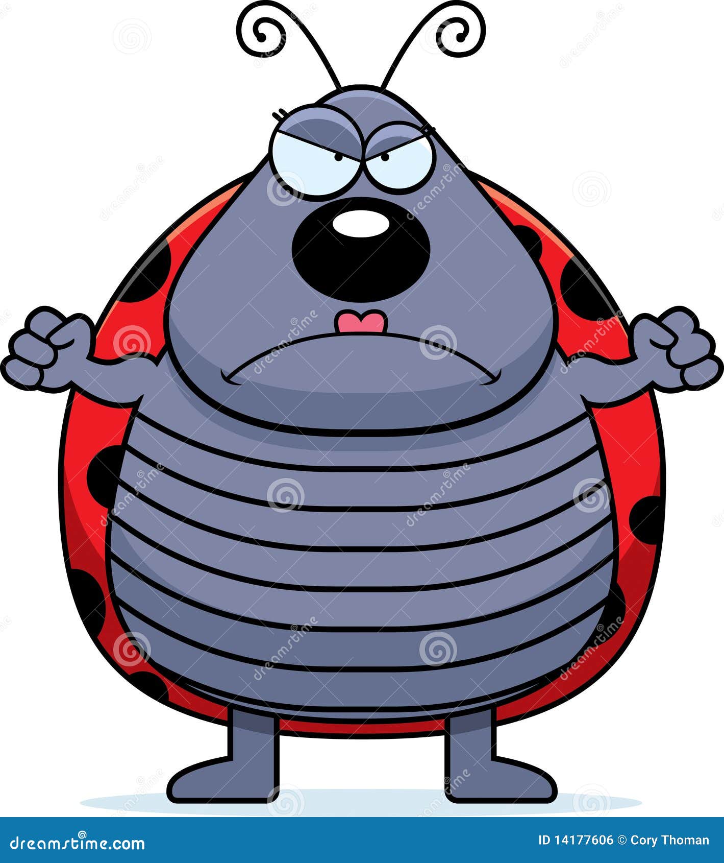 Angry Ladybug stock vector. Illustration of ladybug, angry - 14177606