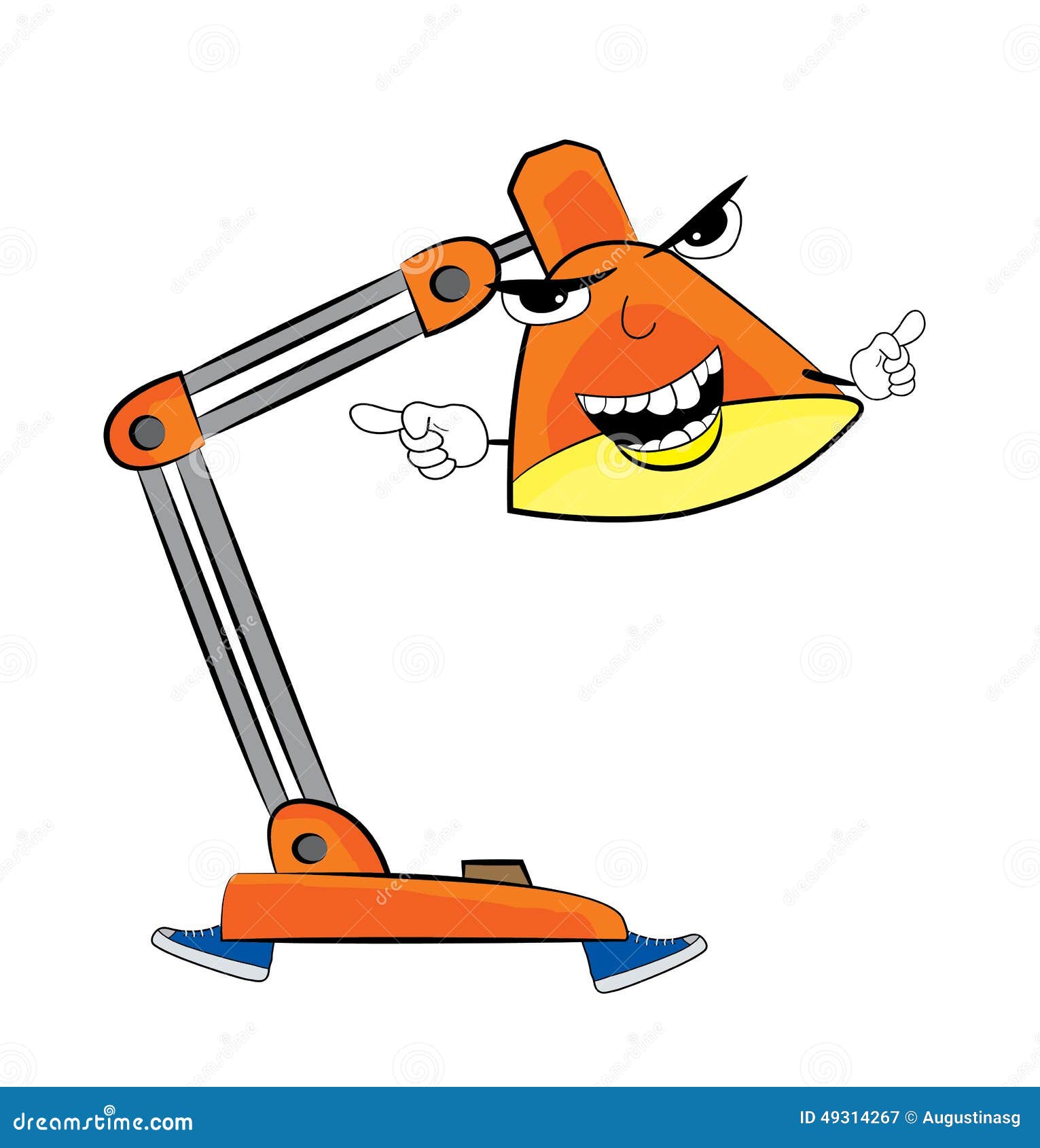 Angry Lamp Cartoon Royalty-Free Illustration | CartoonDealer.com #49314267