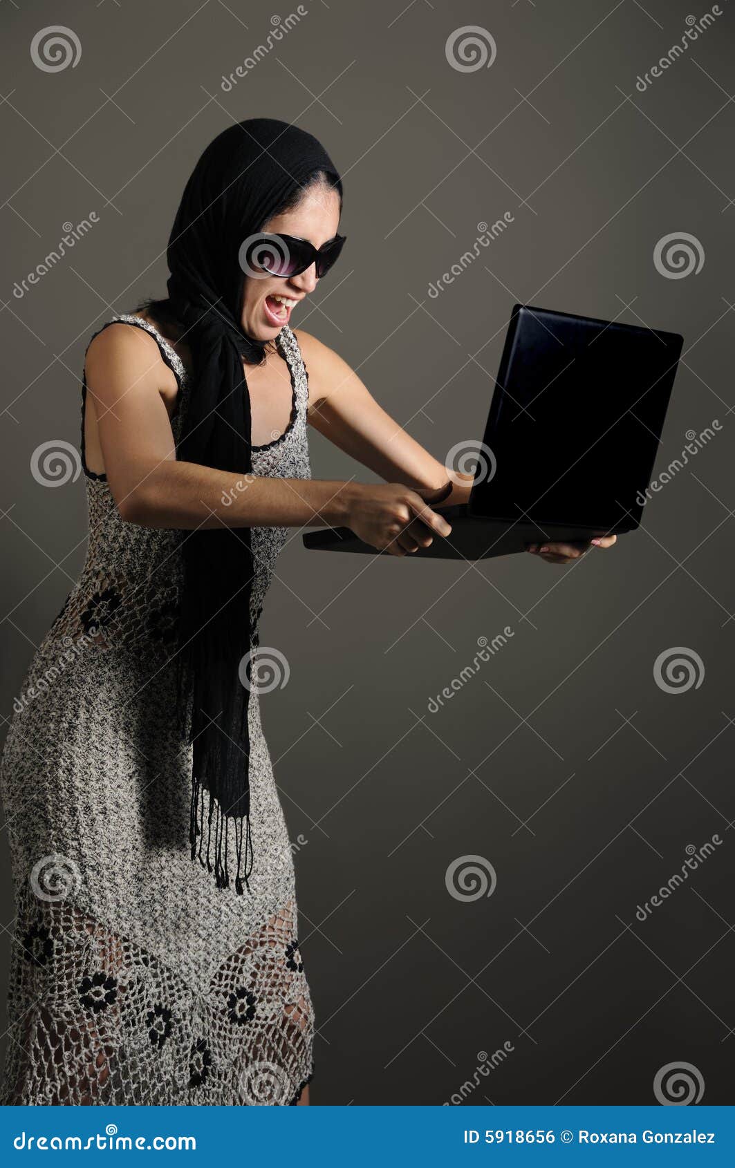 Angry with laptop stock photo. Image of angry, attitude - 5918656