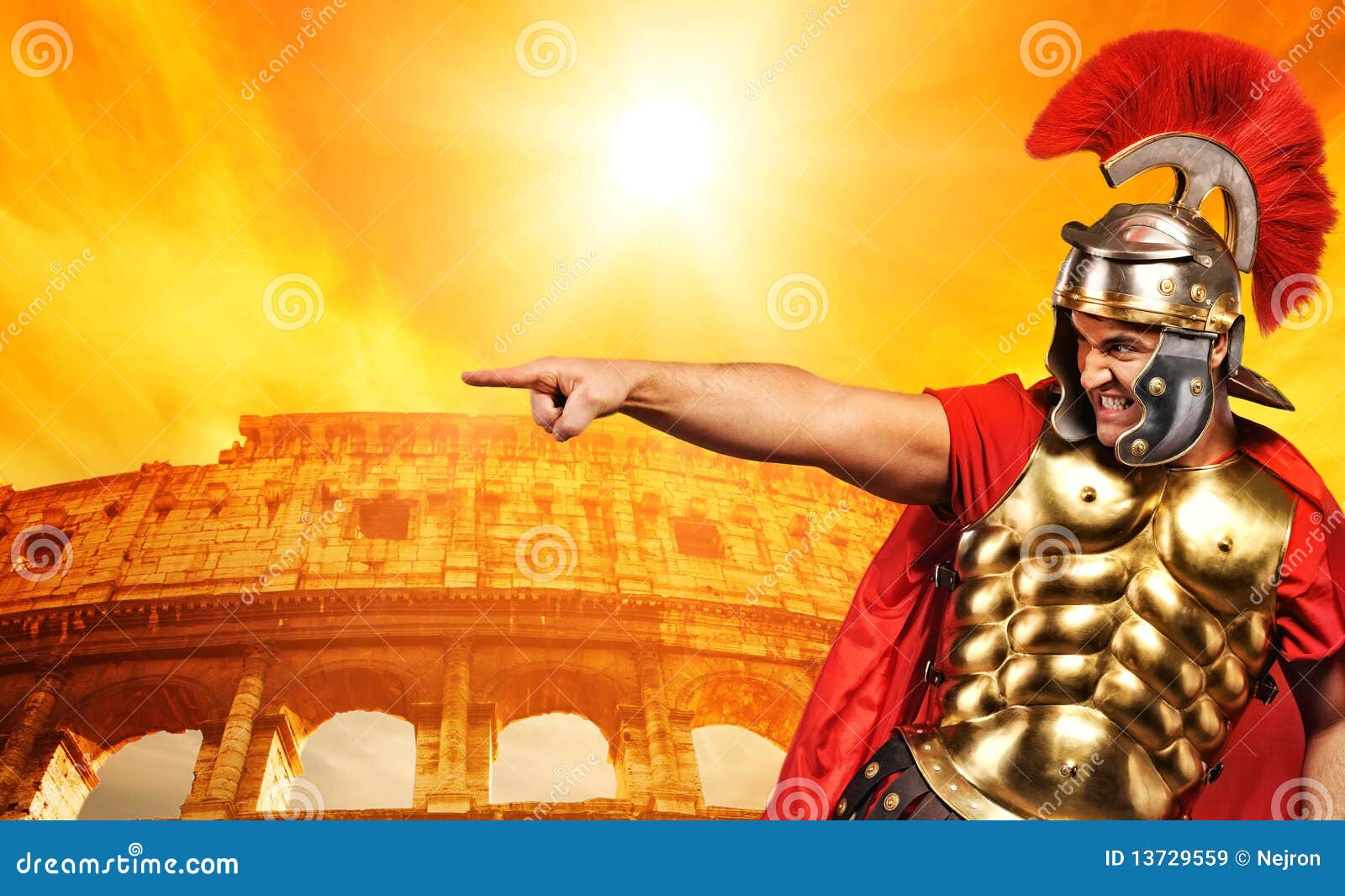 Angry legionary soldier stock image. Image of italy, architecture ...