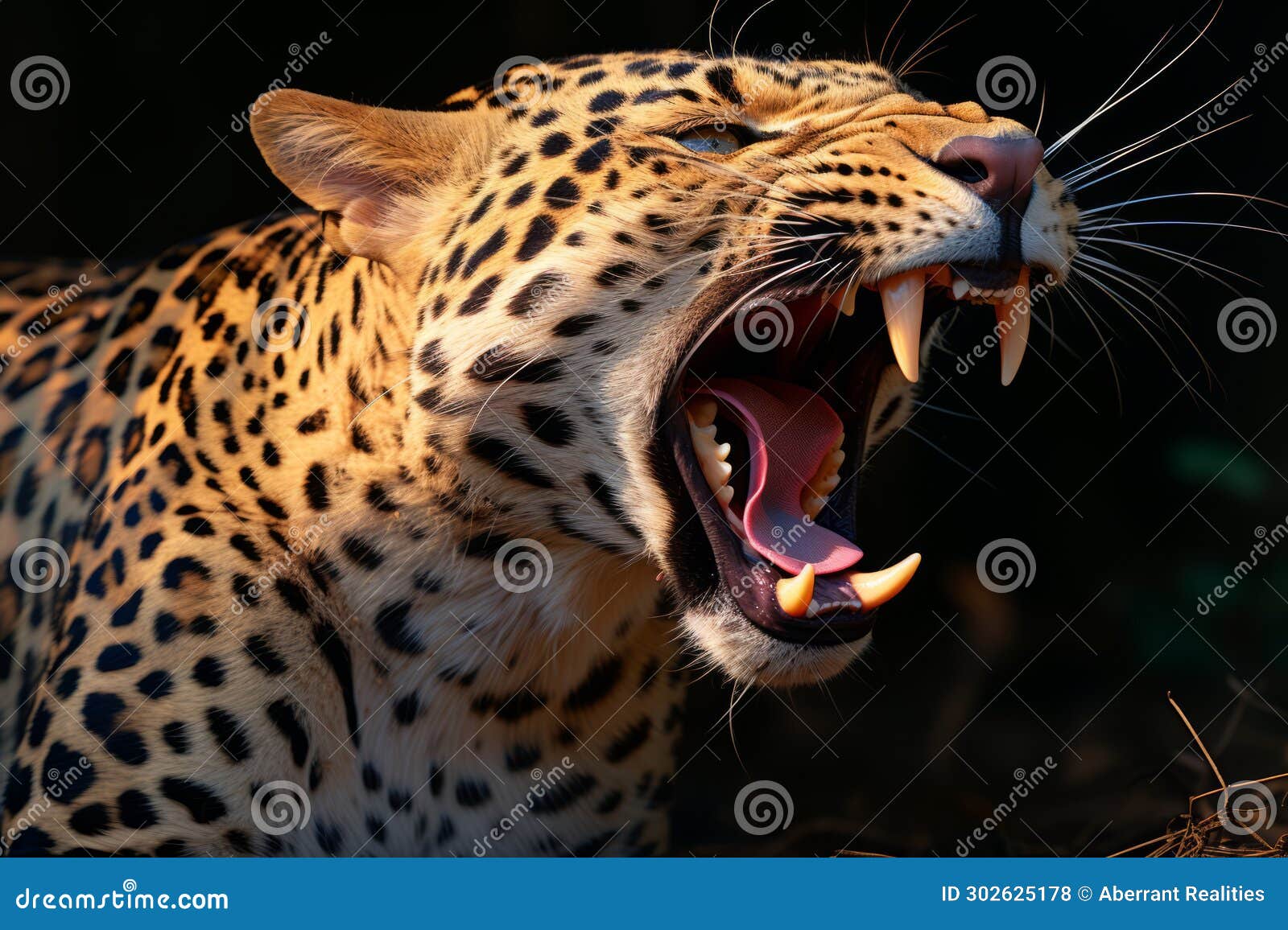 Angry Leopard Head Mascot Cartoon Vector | CartoonDealer.com #130154139