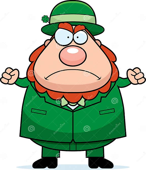 Angry Leprechaun stock vector. Illustration of frown - 14173274