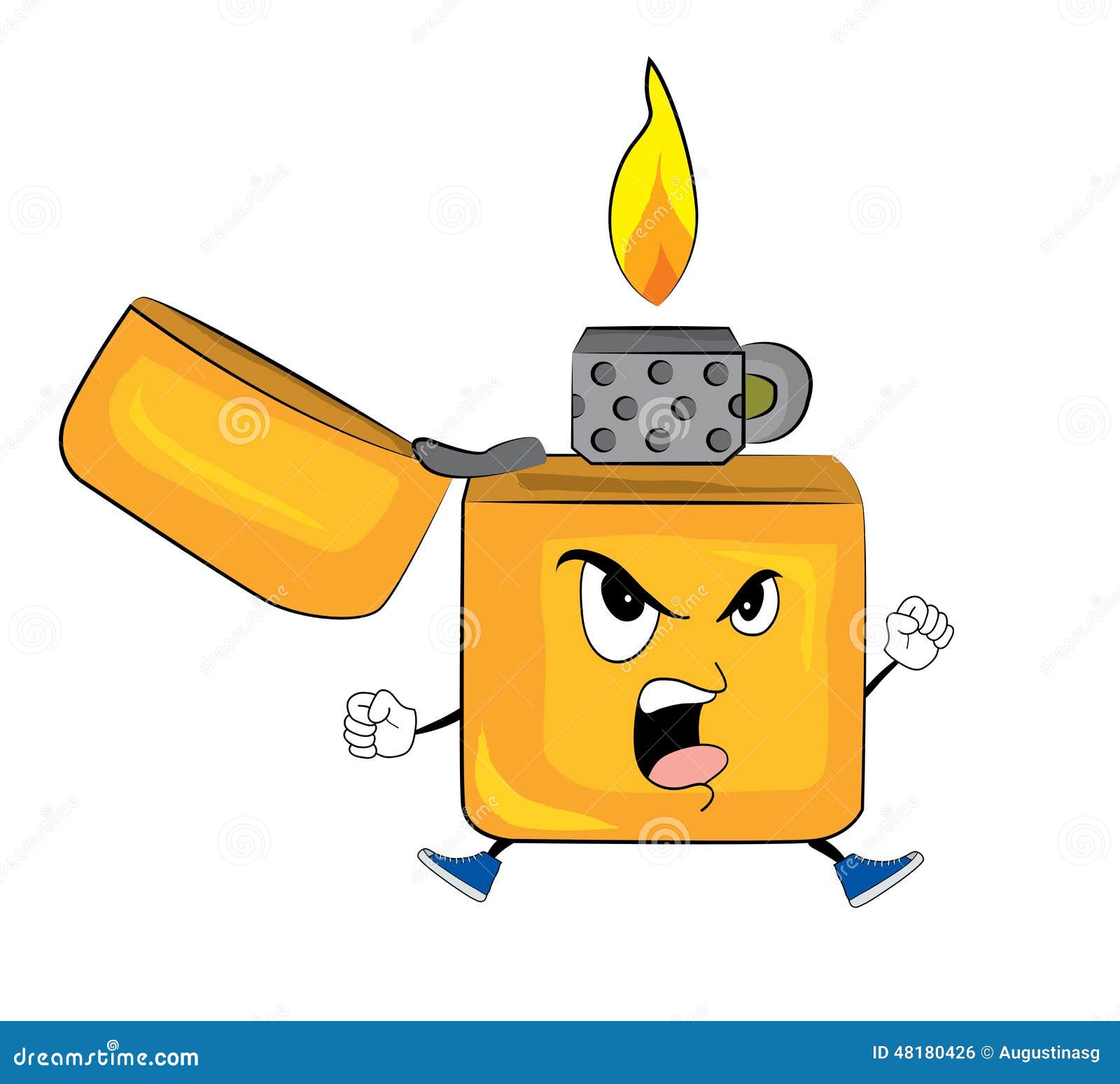 Angry Lighter Cartoon Royalty-Free Illustration | CartoonDealer.com ...