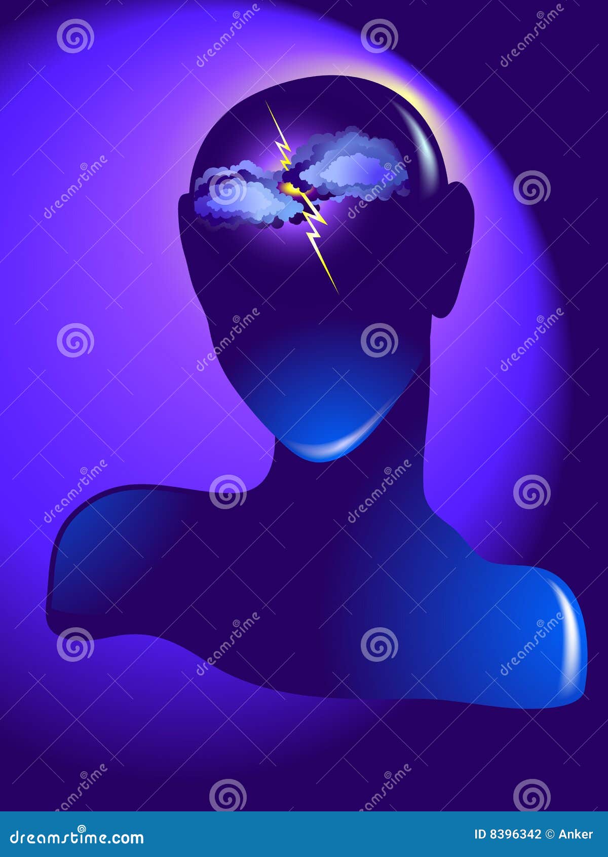 Angry lightning stock vector. Illustration of anger, power - 8396342