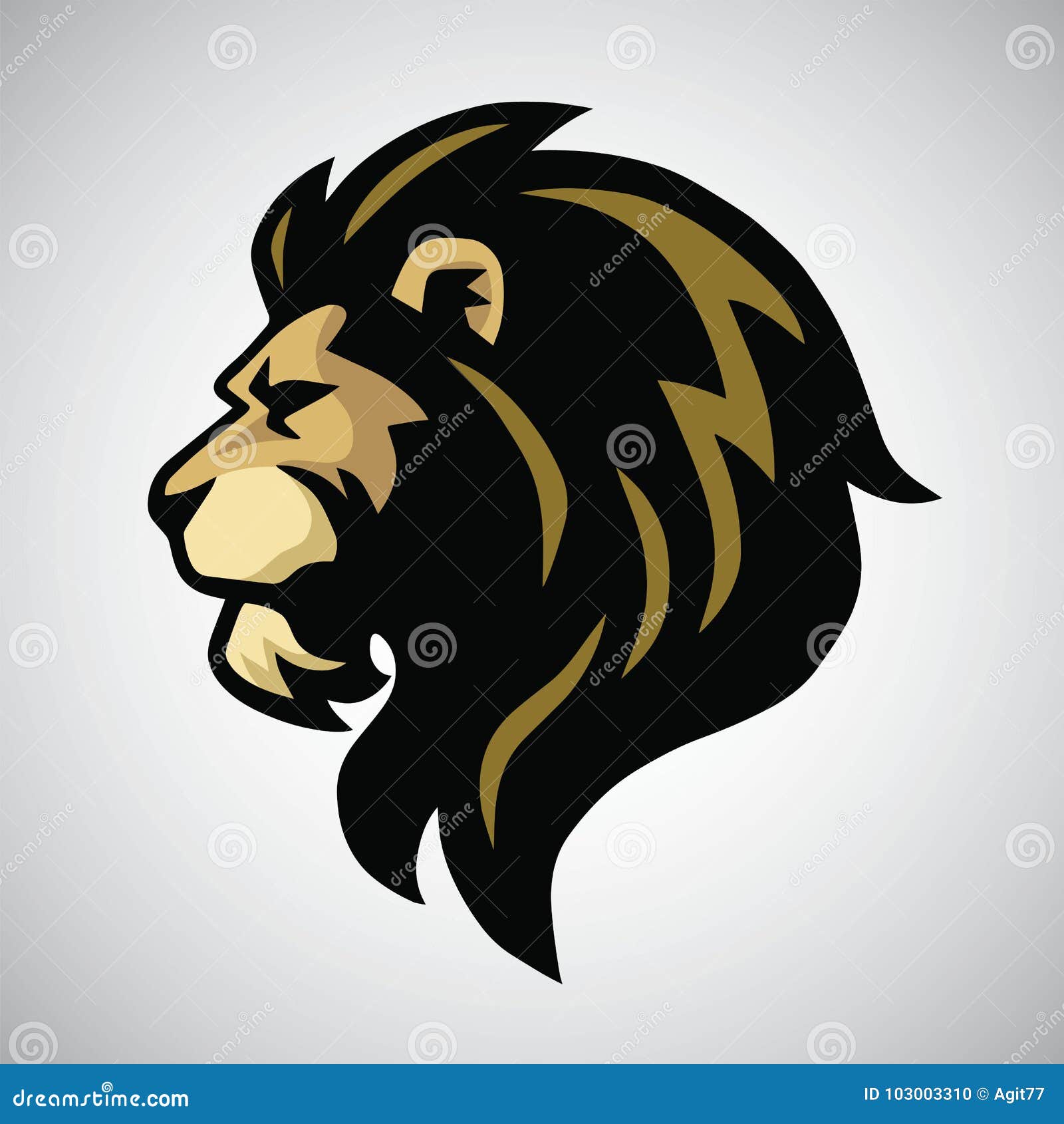 Angry Lion Head Mascot Logo Stock Vector - Illustration of danger ... Angry Lion Head Mascot Logo Stock Vector - Illustration of danger ...