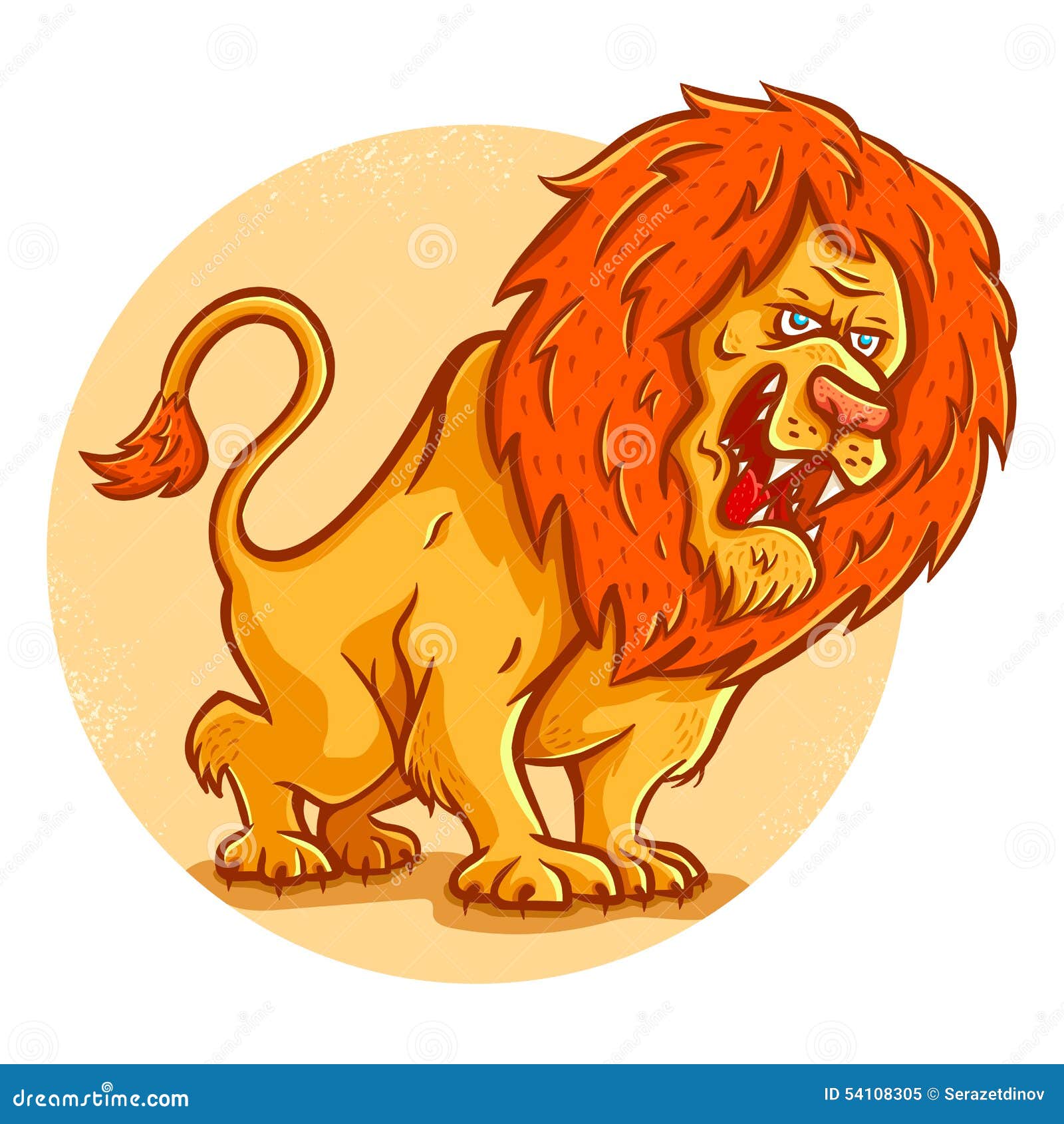 Angry lion stock vector. Illustration of jungle, feline - 54108305