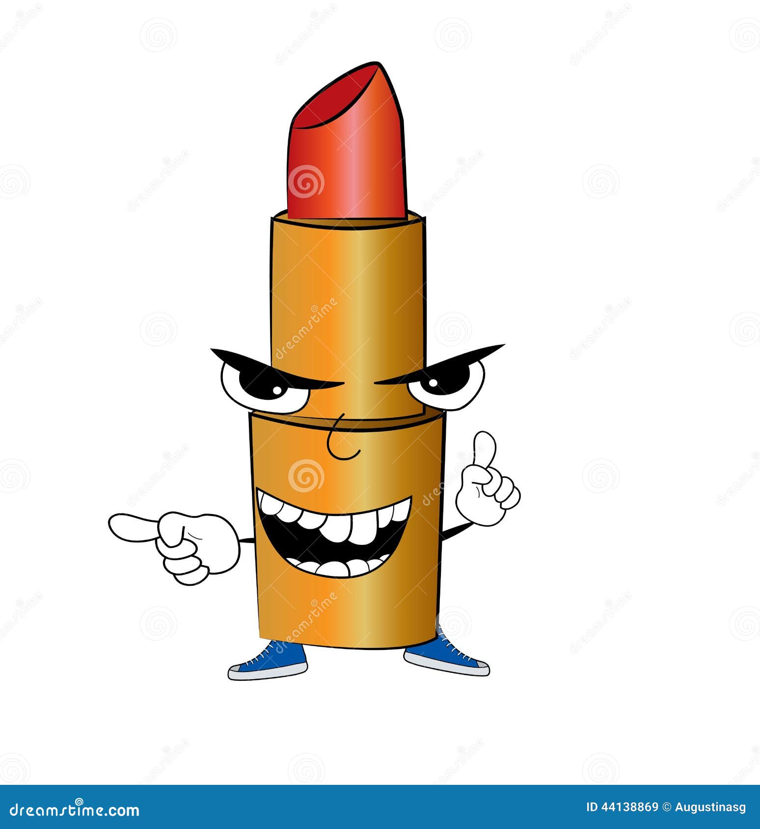 Angry lipstick cartoon stock illustration. Illustration of angry - 44138869