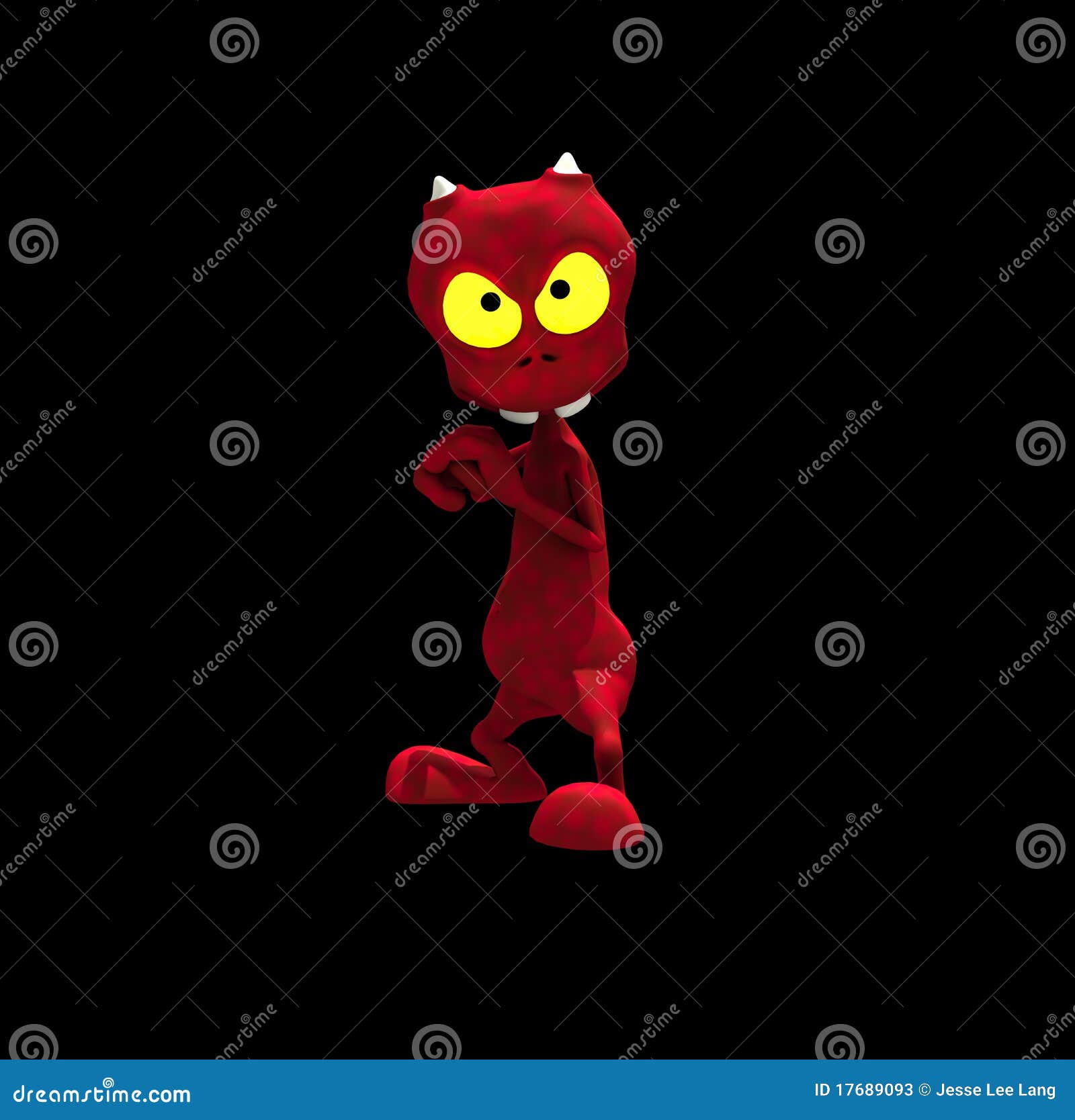 Angry little alien stock illustration. Illustration of yellow - 17689093