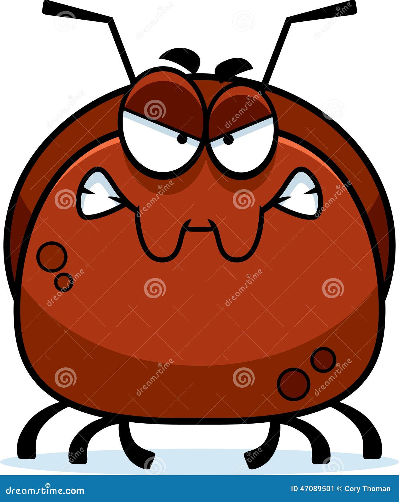 Angry Little Ant stock vector. Illustration of gnash - 47089501