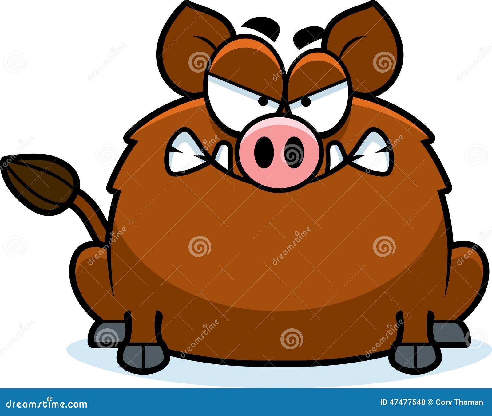 Angry Little Boar stock vector. Illustration of furious - 47477548