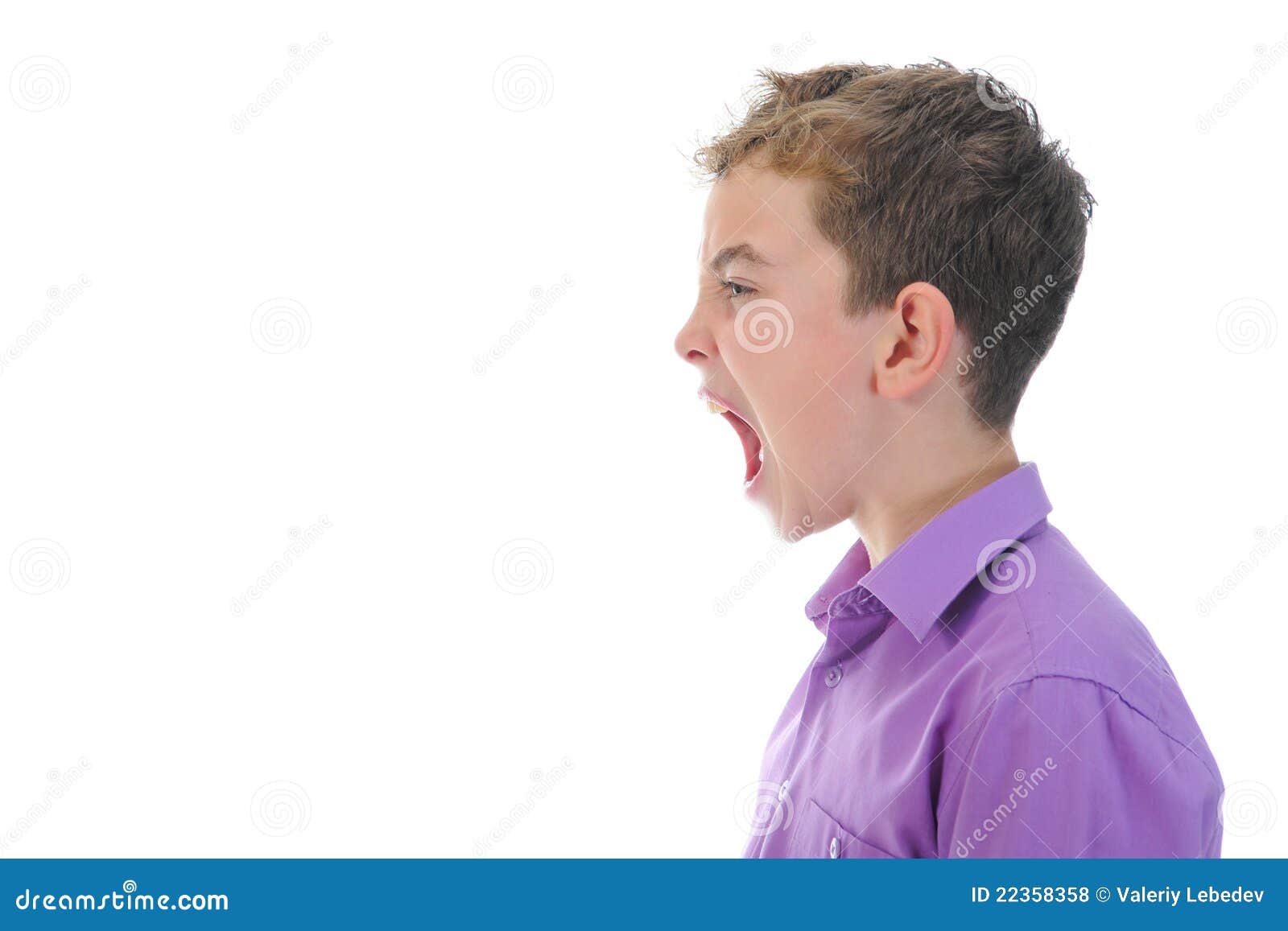 Angry Little Boy Yelling