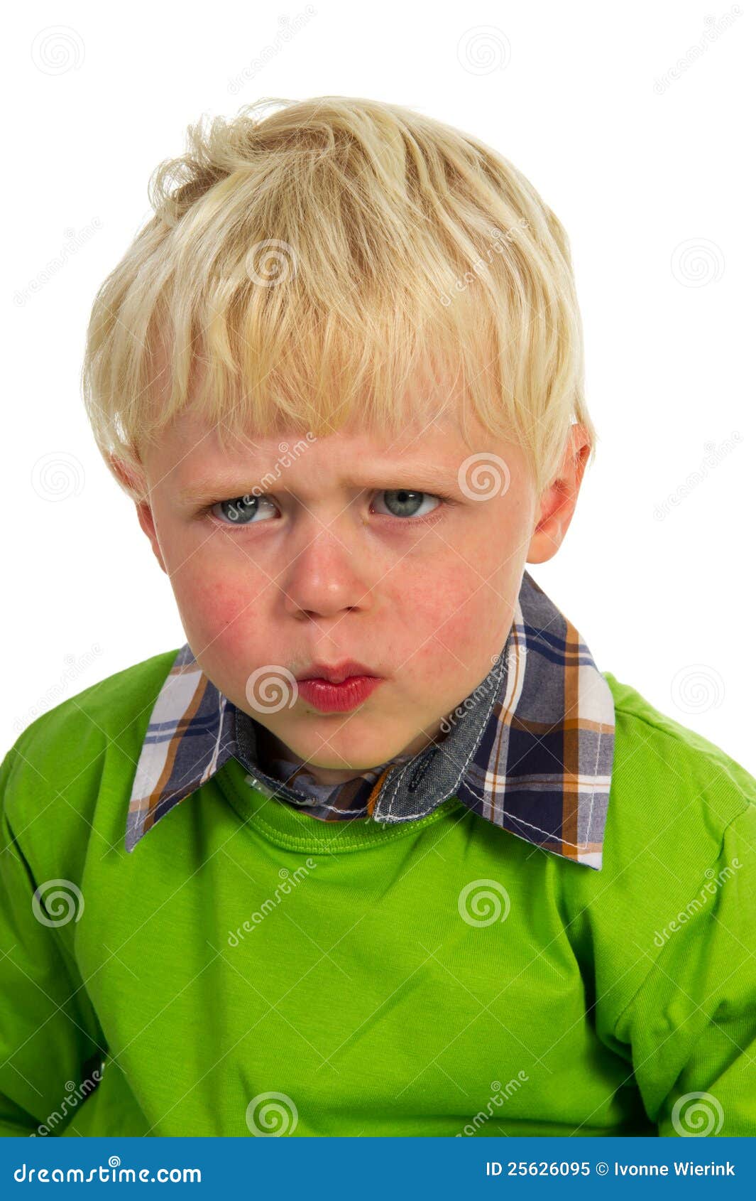 Angry little boy stock image. Image of green, shirt, caucasian - 25626095