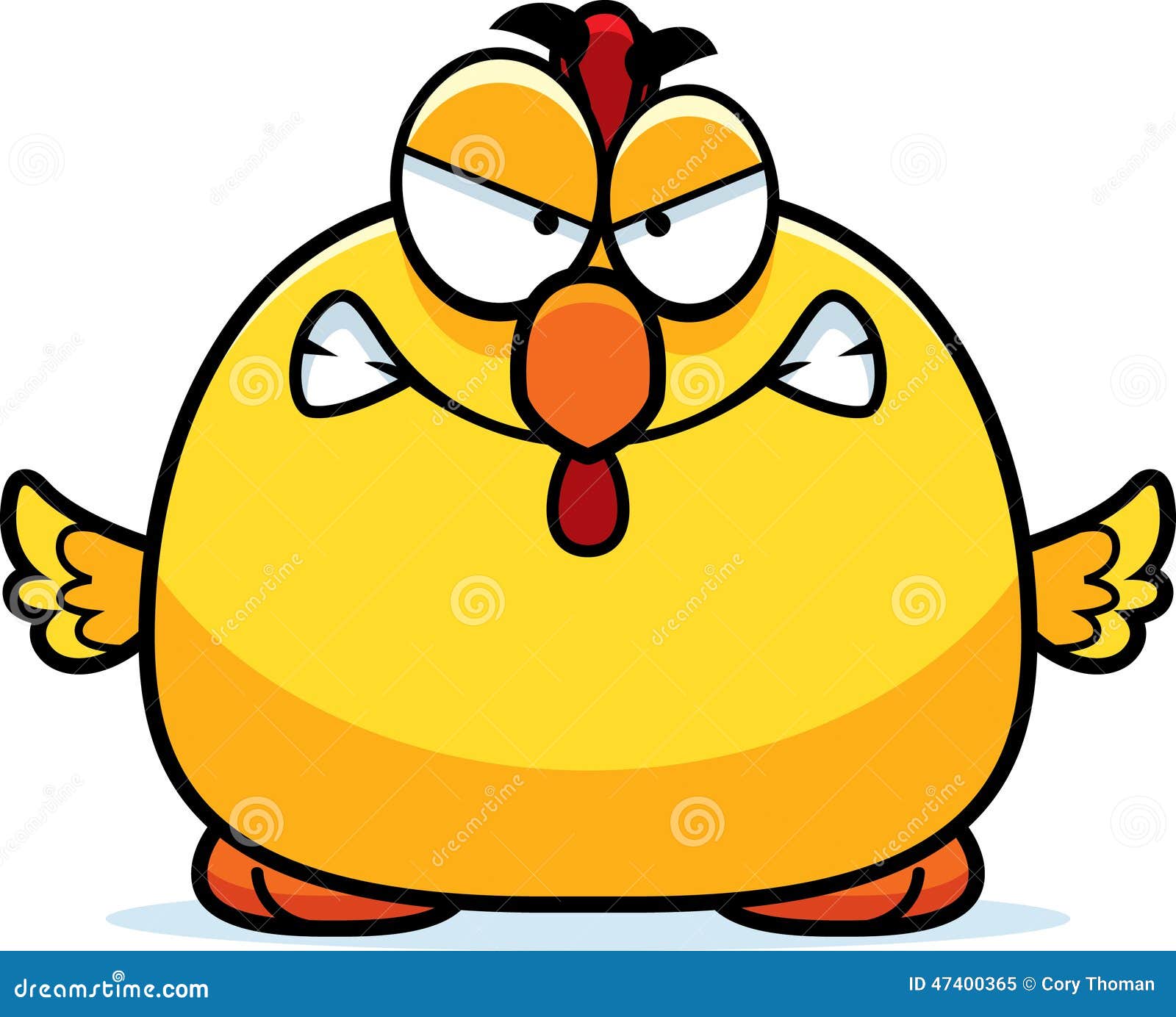 Angry Little Chicken stock vector. Illustration of furious - 47400365