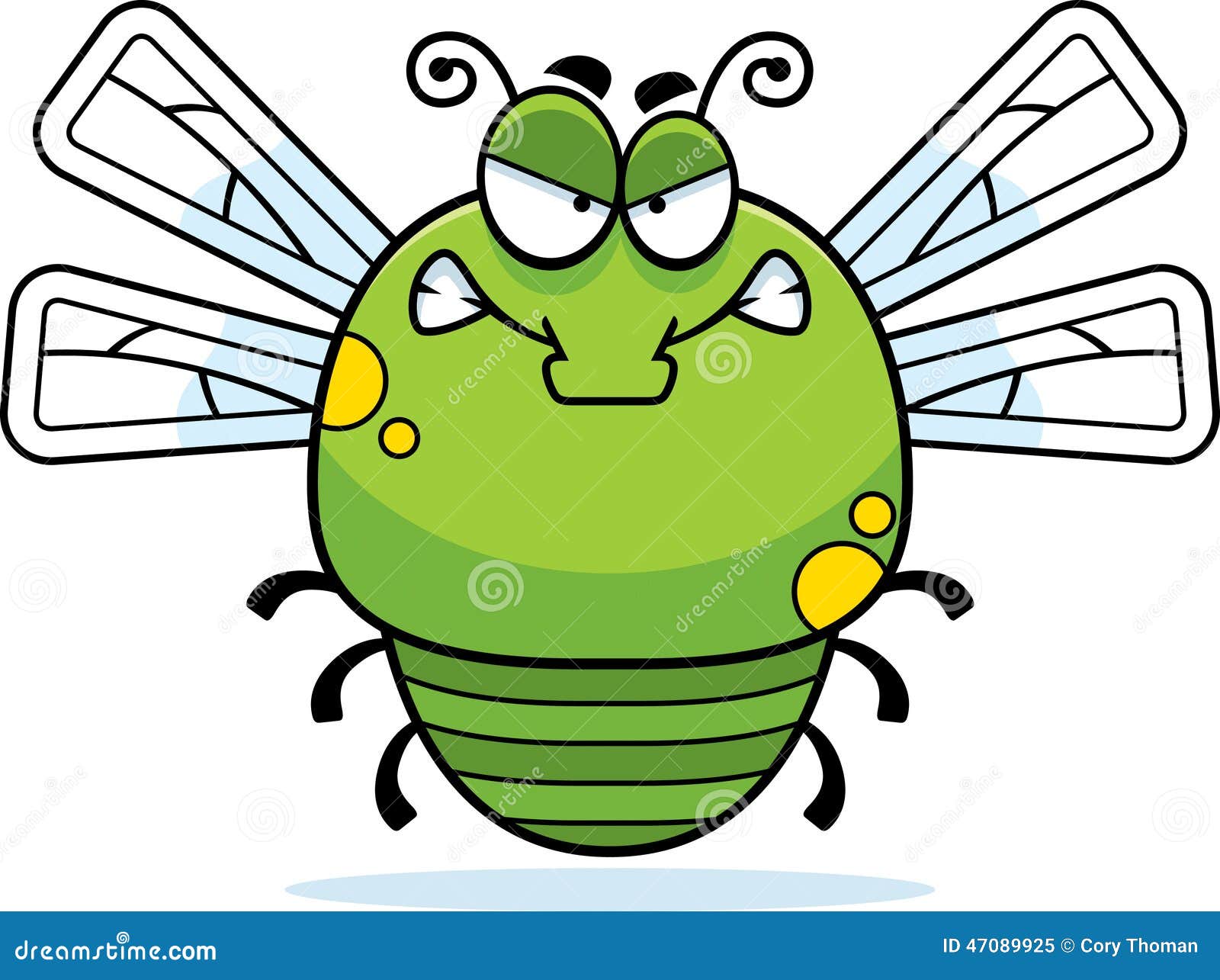 Angry Little Dragonfly stock vector. Illustration of animal - 47089925