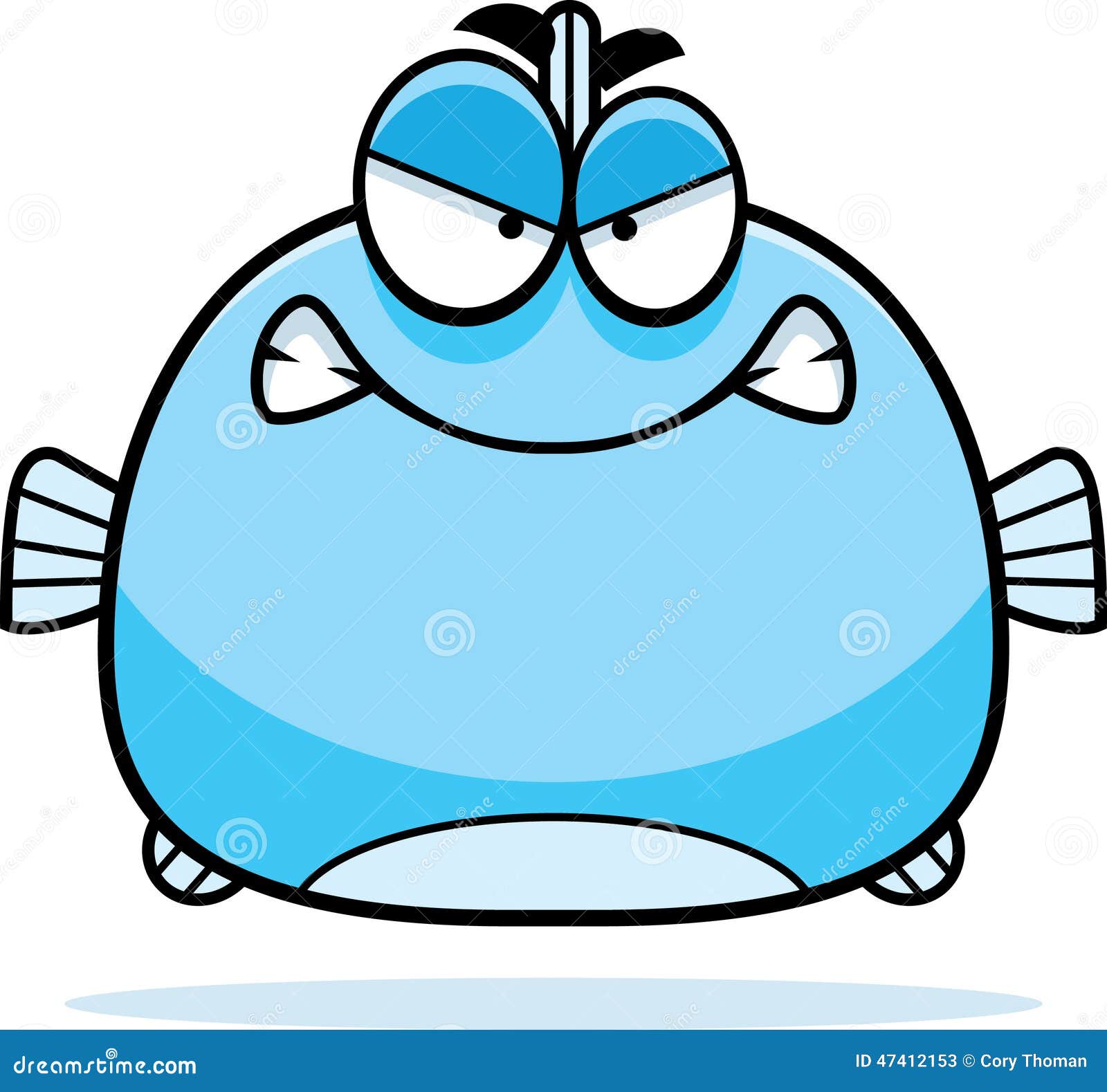 Angry Little Fish stock vector. Illustration of fins - 47412153