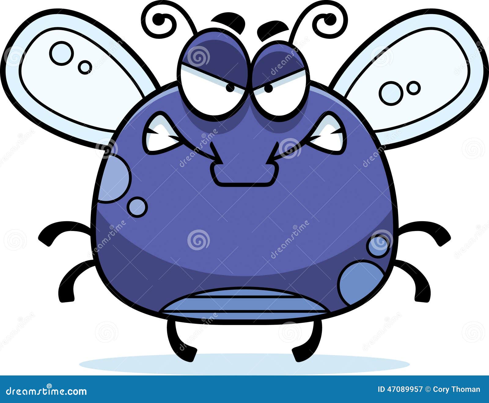 Angry Little Fly stock vector. Illustration of animal - 47089957