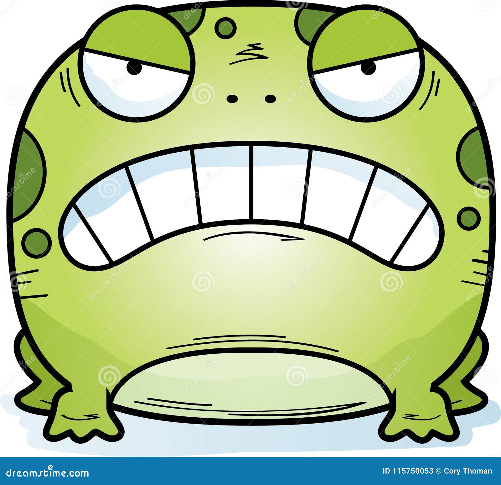 Angry Little Frog stock vector. Illustration of angry - 115750053