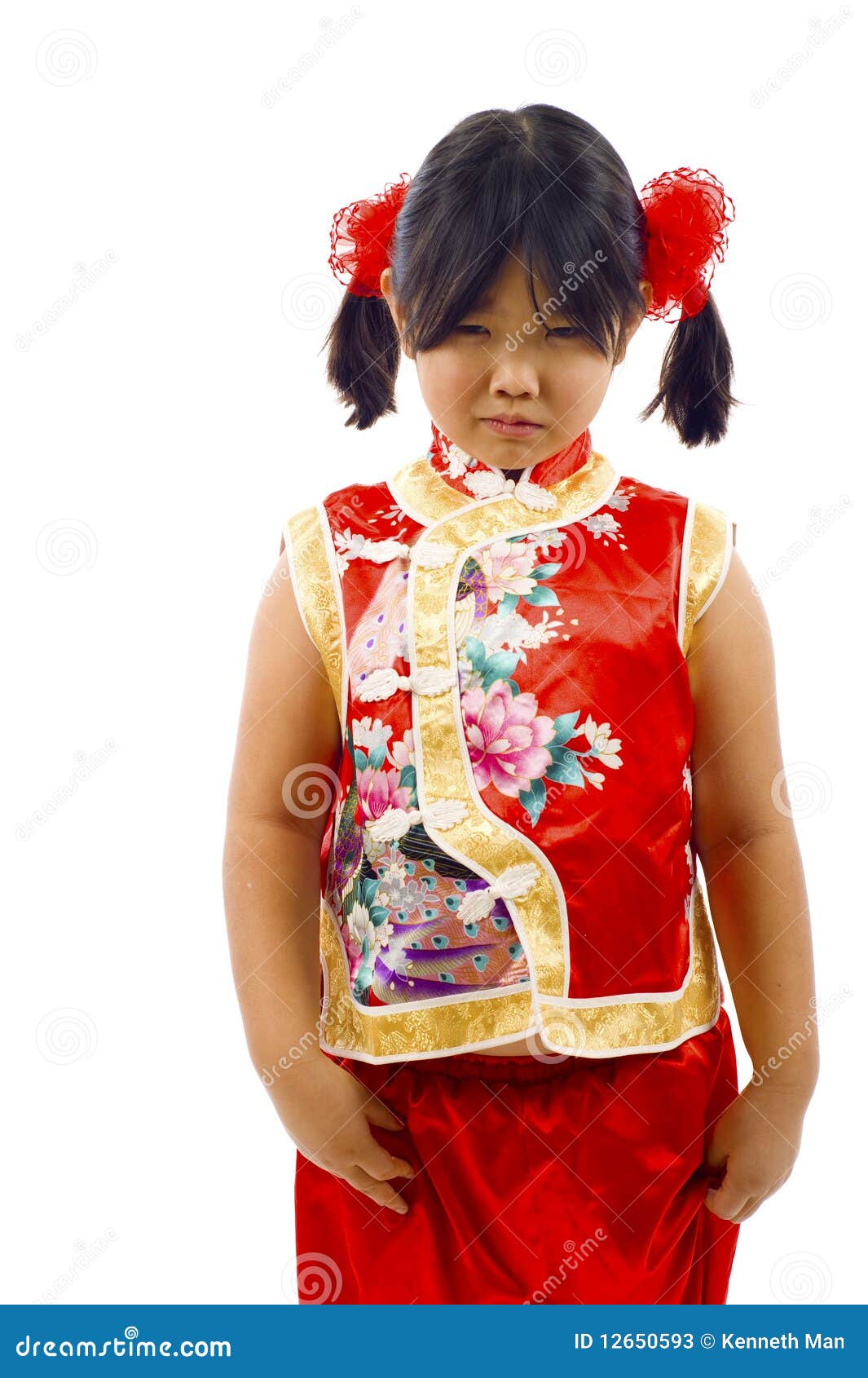 Angry Little Girl stock image. Image of isolatd, upset - 12650593