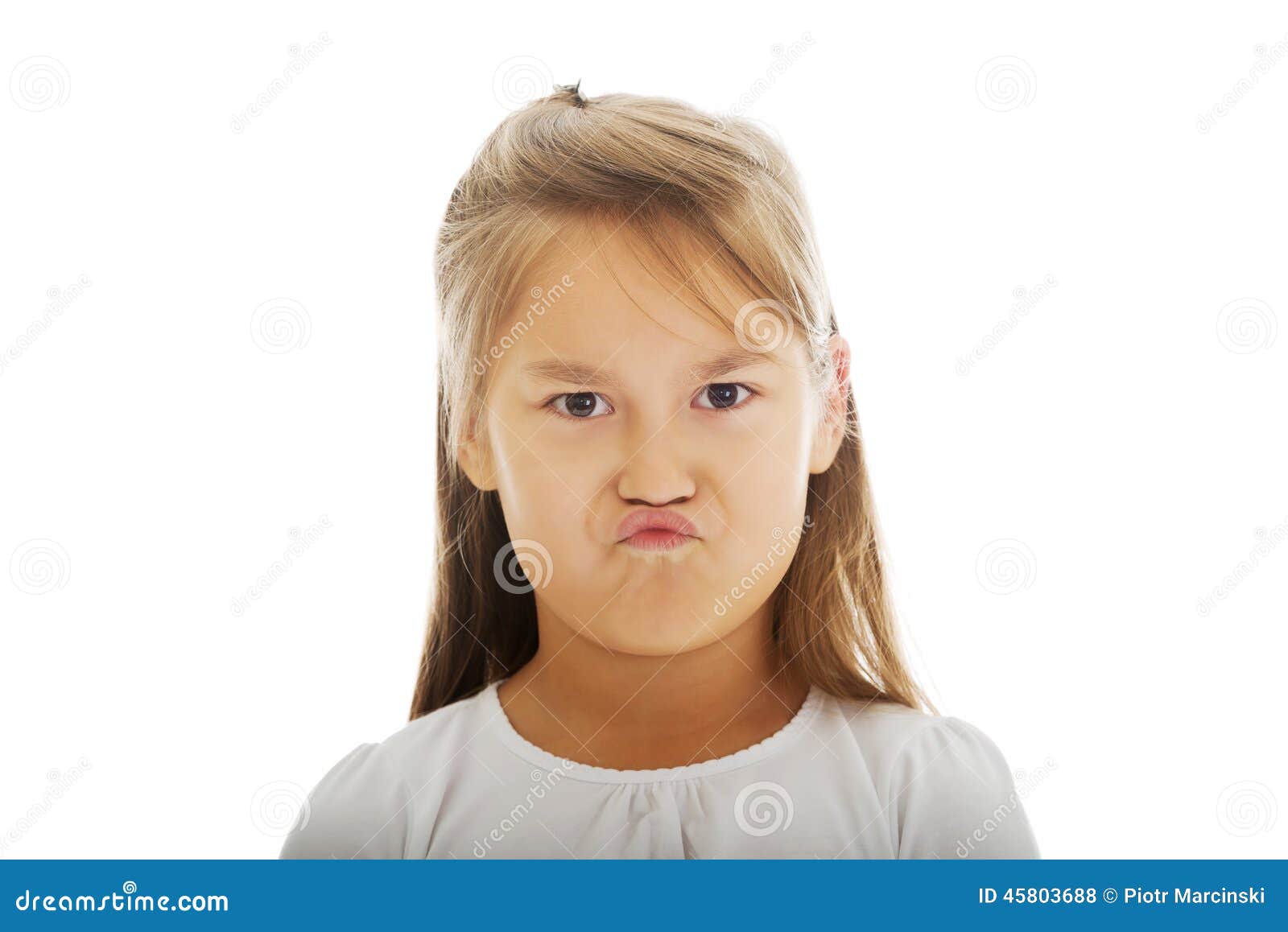 Angry little girl stock photo. Image of isolated, beauty - 45803688